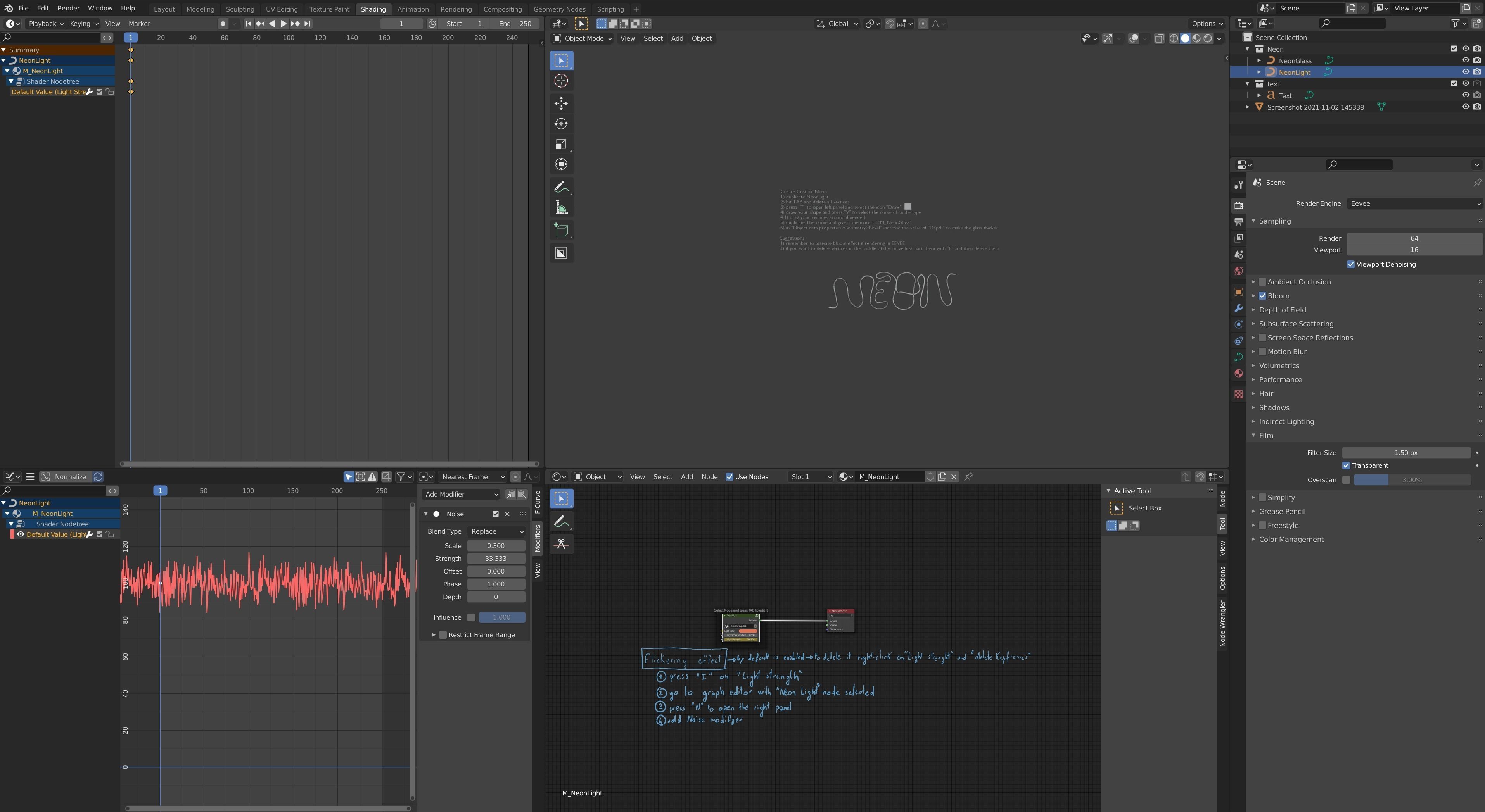 Quick Neon Generator for Blender free VR / AR / low-poly 3D model ...