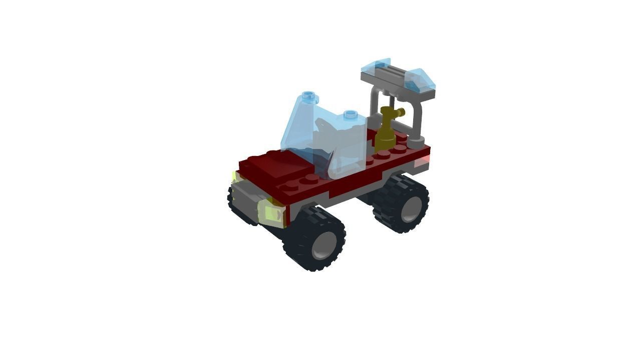 Lego Firefighters car Model 901 3D model | CGTrader