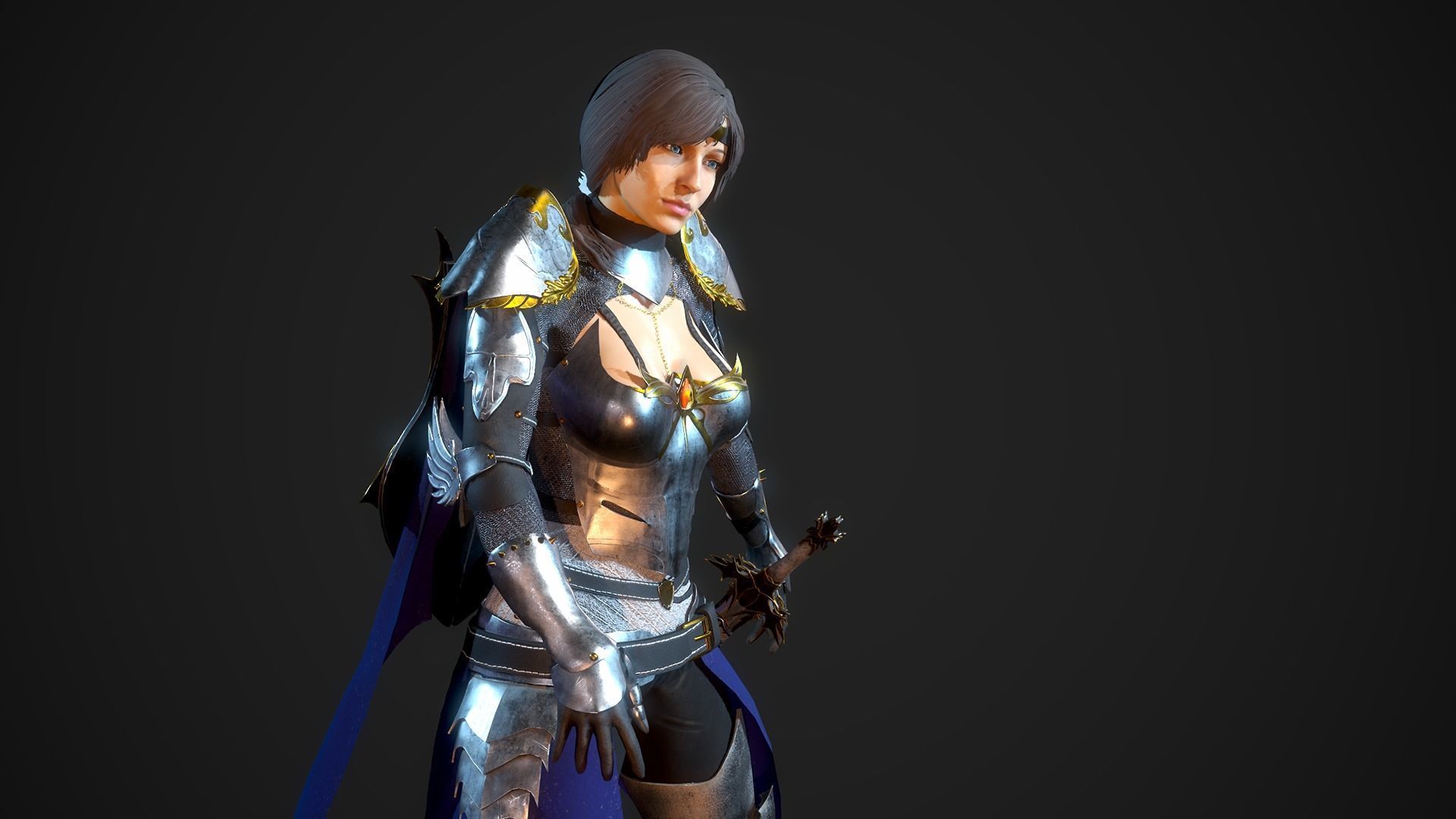 3D model Valkyrie Girl VR / AR / low-poly | CGTrader