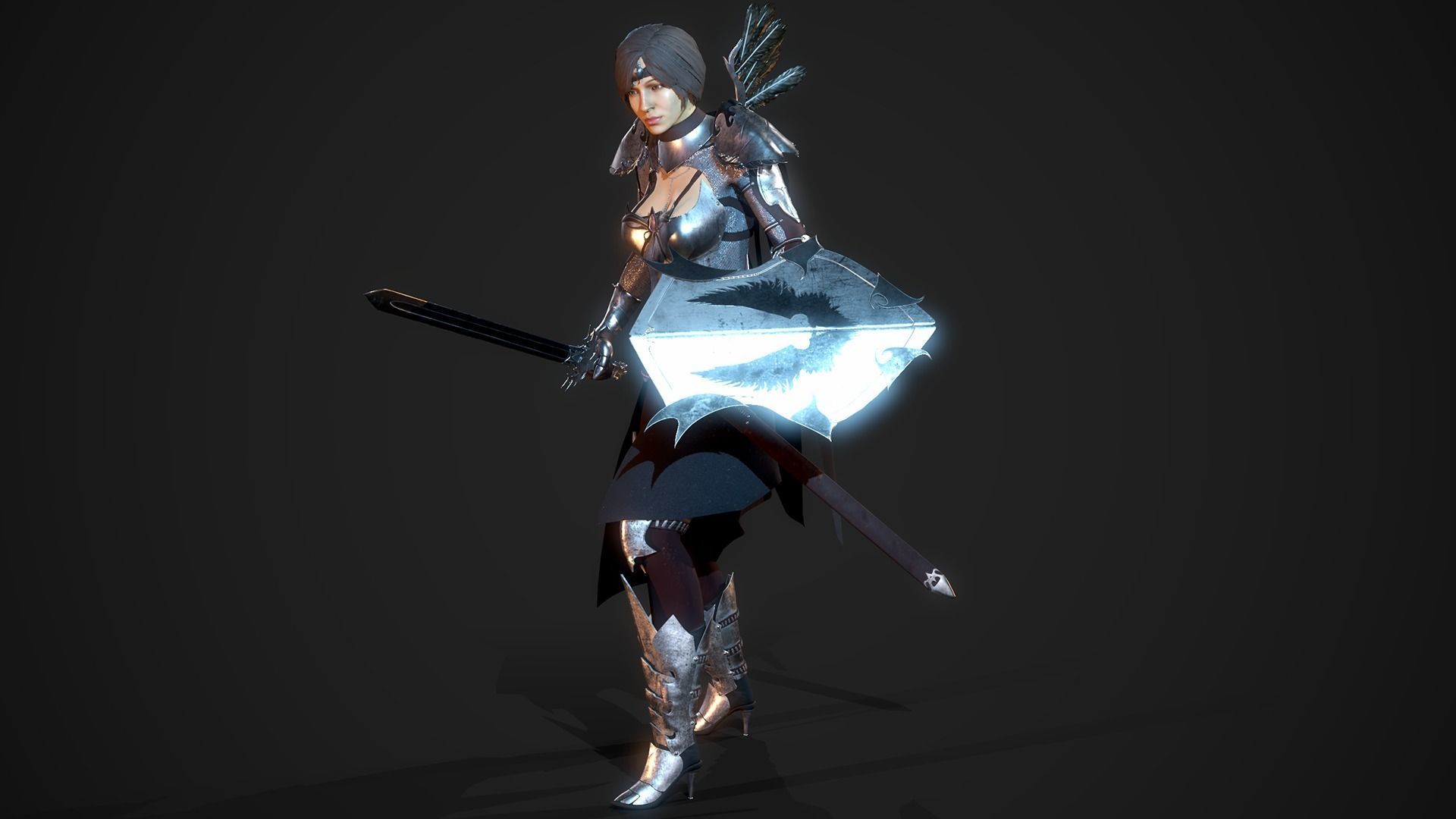 3D model Valkyrie Girl VR / AR / low-poly | CGTrader