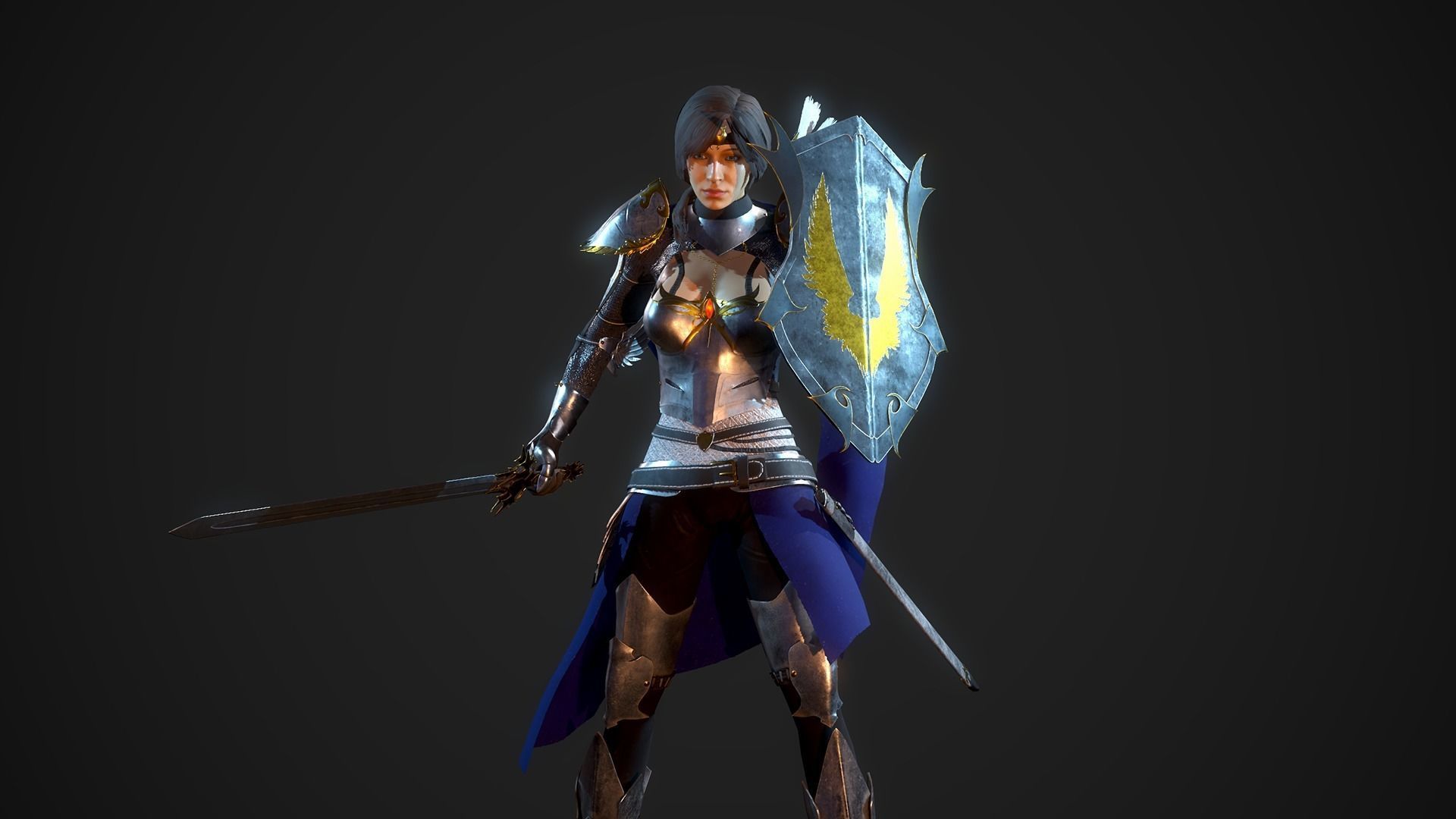 3D model Valkyrie Girl VR / AR / low-poly | CGTrader