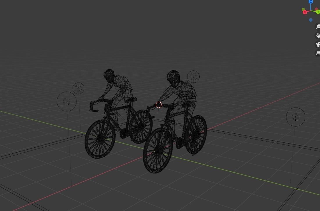 3D model 2 Cyclist Spinning and Grinding Low-poly VR / AR / low-poly ...