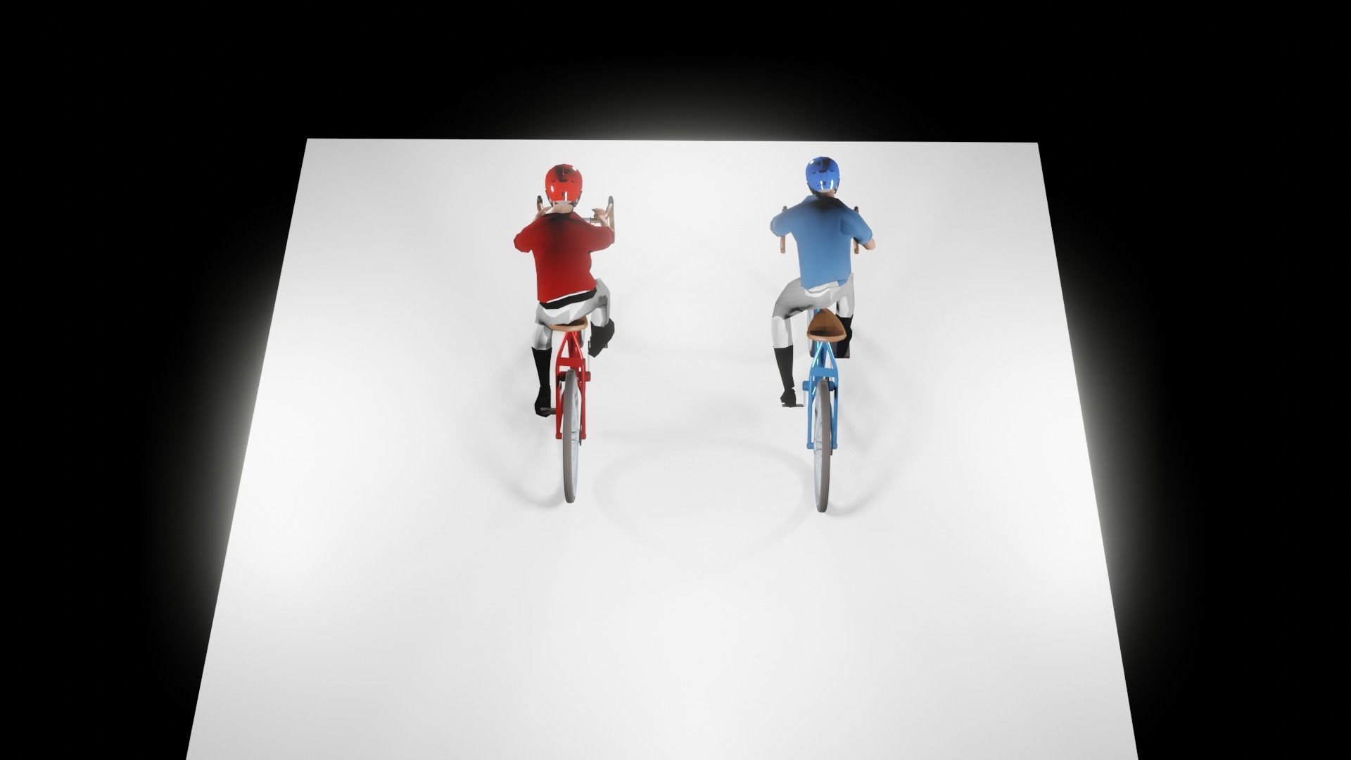 3D model 2 Cyclist Spinning and Grinding Low-poly VR / AR / low-poly ...
