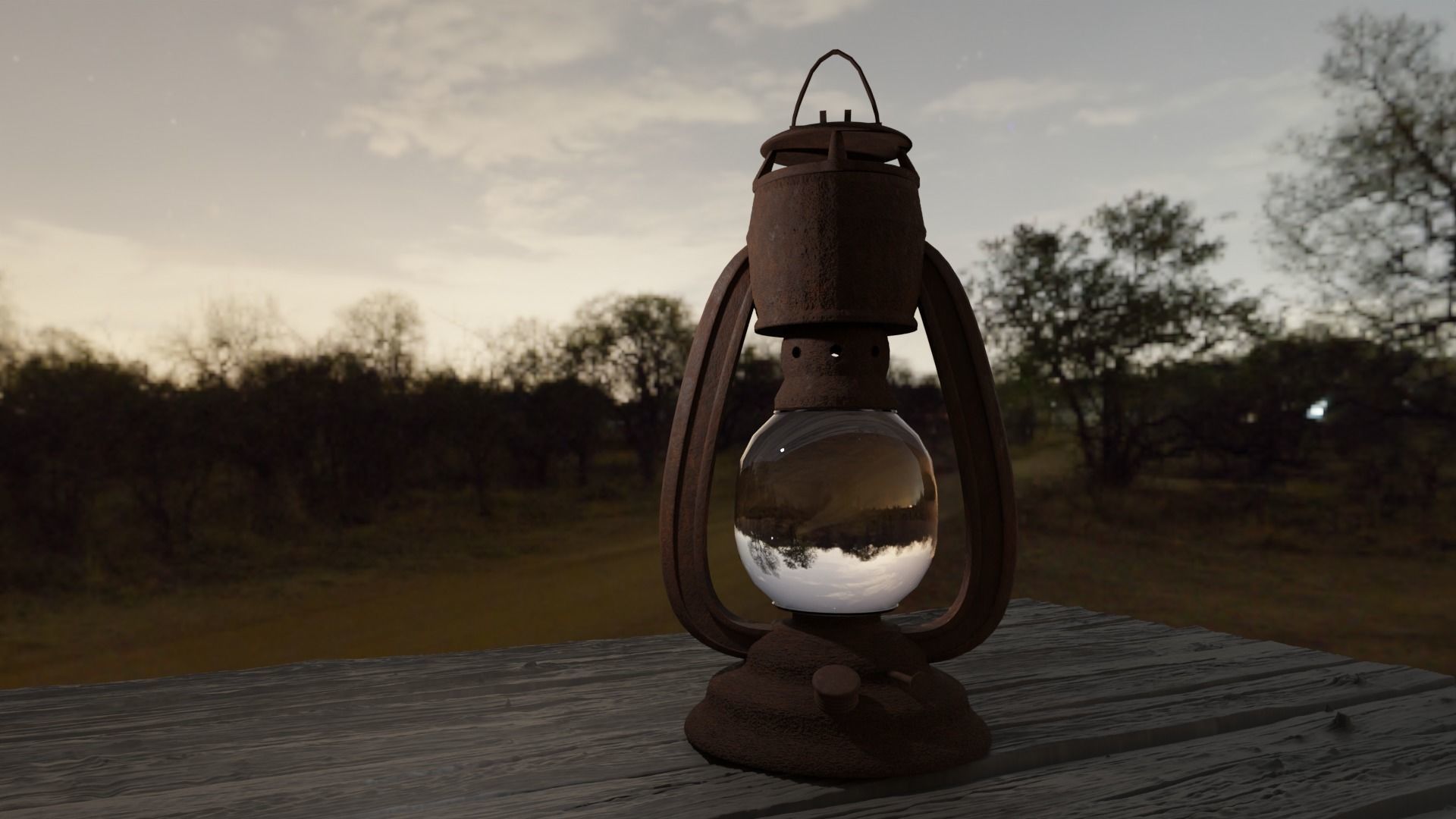 Rusted Lantern free 3D model | CGTrader