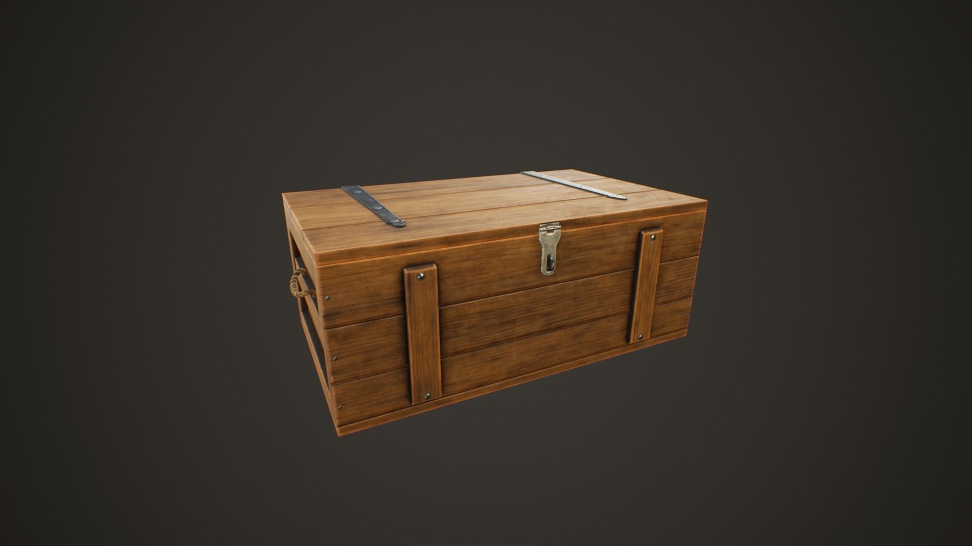 3D model Medieval Treasure Chest - Wooden Chest VI VR / AR / low-poly ...