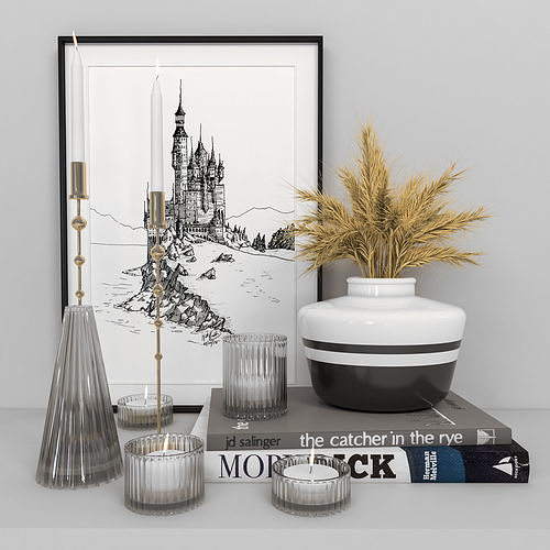 3D model Decorative set 02 VR / AR / low-poly | CGTrader