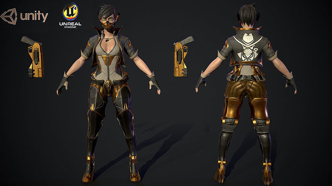 3D model Cyber Women VR / AR / low-poly | CGTrader