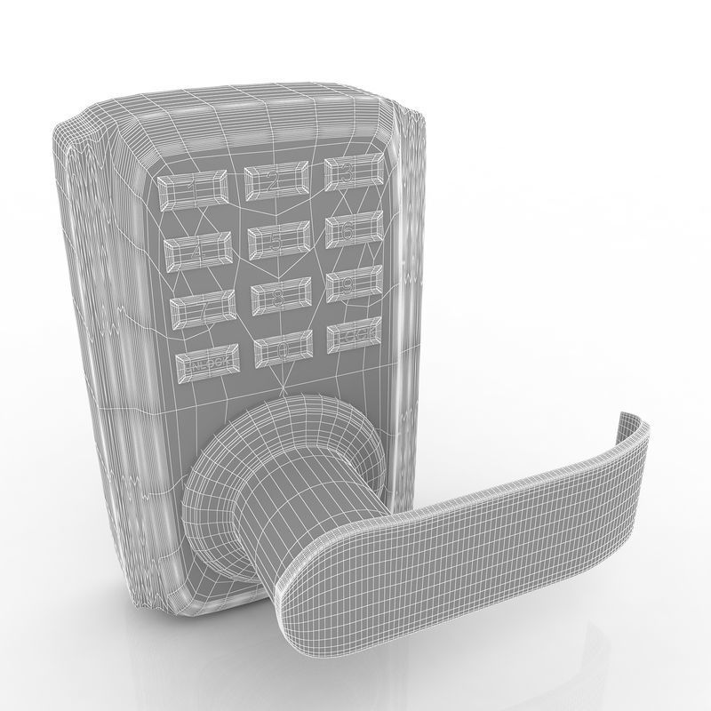 Keypad Door Lock 3D model | CGTrader