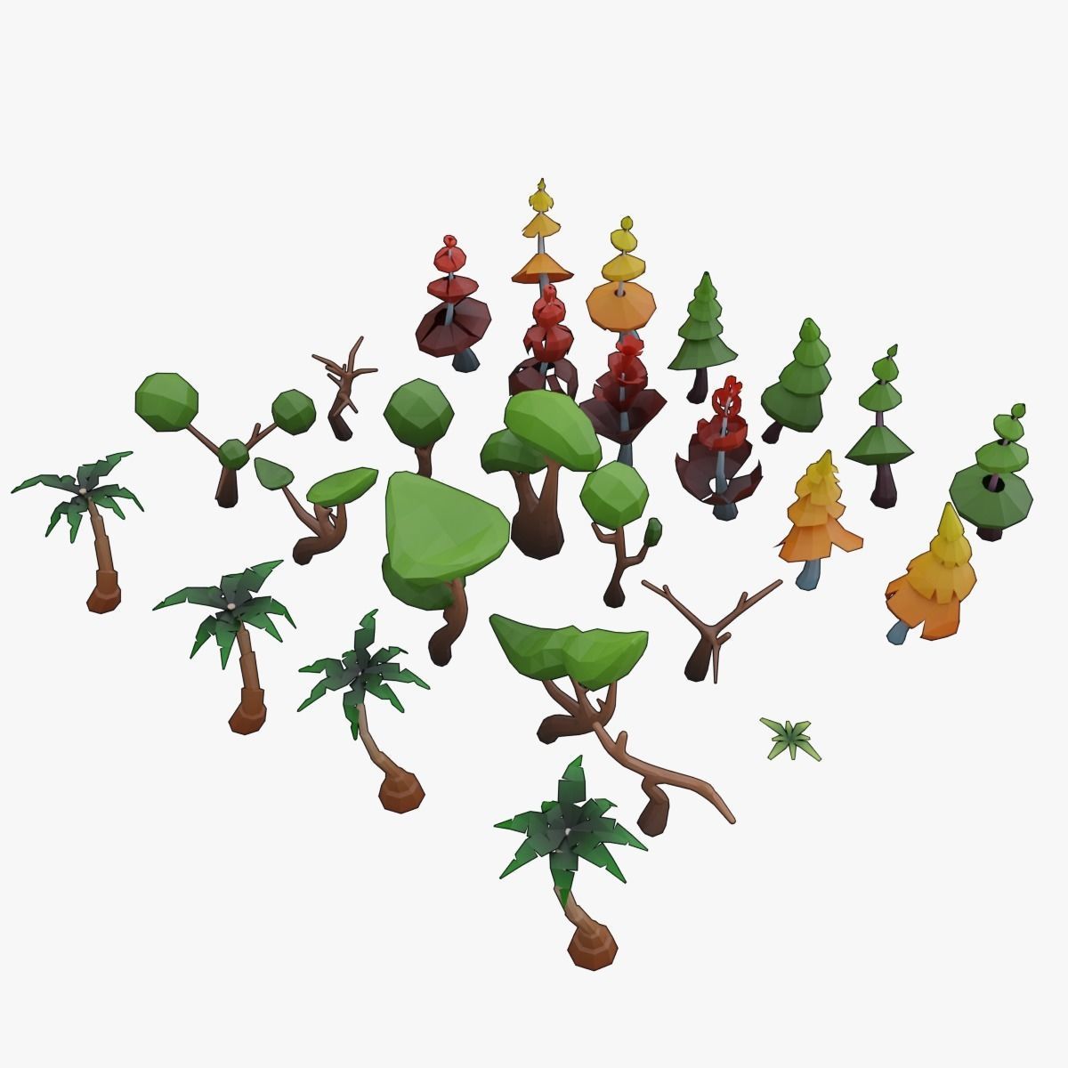3D model Low Poly Stylized Jungle Pack VR / AR / low-poly | CGTrader
