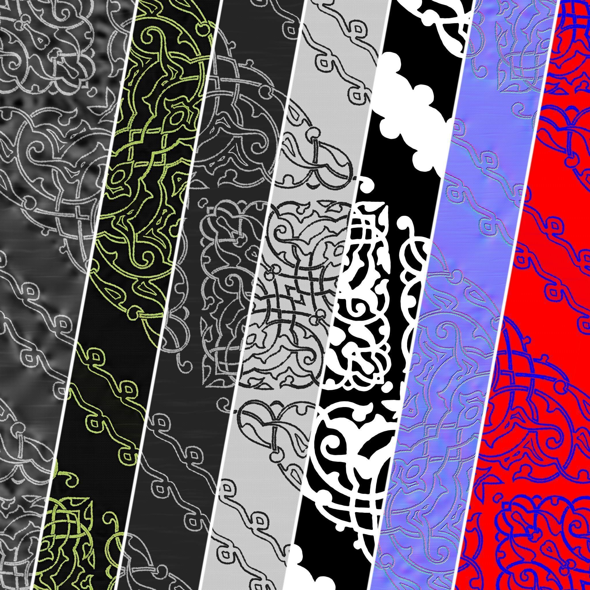 Lace Embroidery 10 - 4K - PBR - PNG - SBSAR Texture | CGTrader