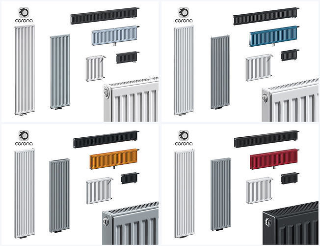 Radiator set PURMO Compact 3D Model Collection | CGTrader