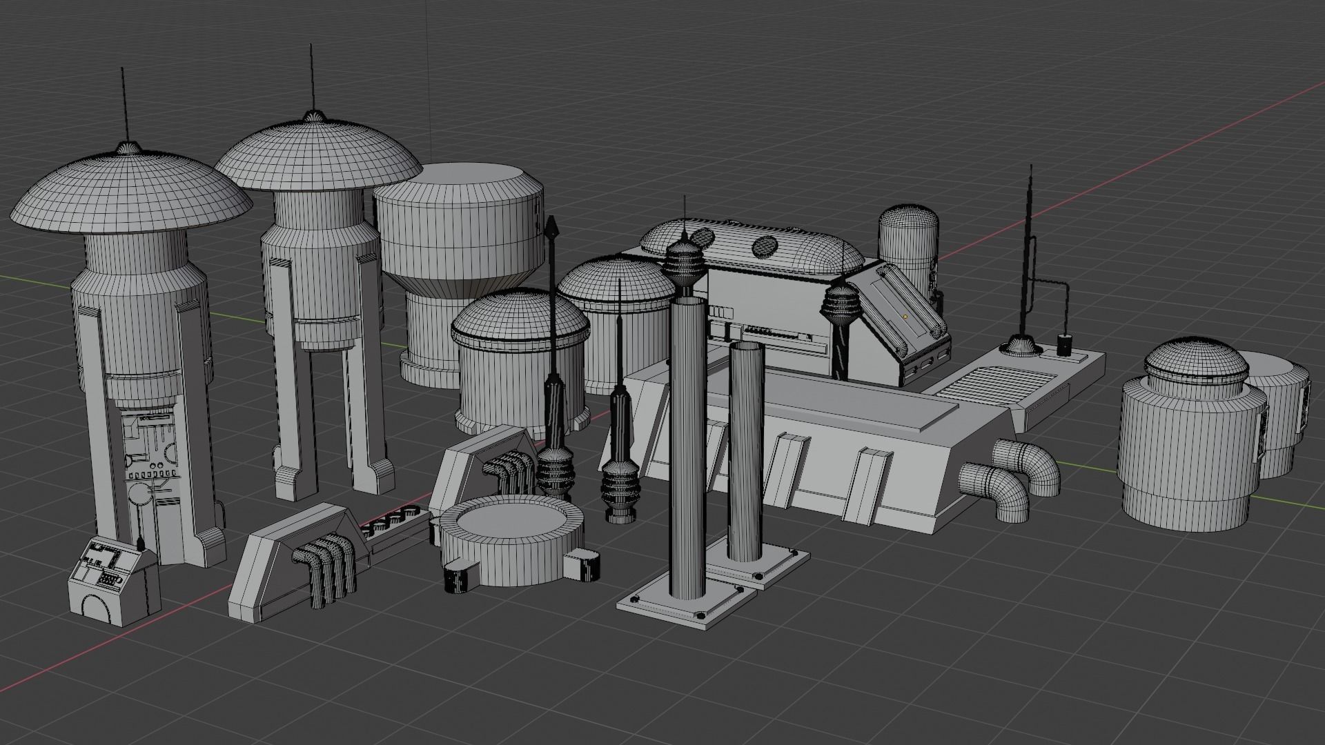 Coruscant Greeble Pack 3D model | CGTrader