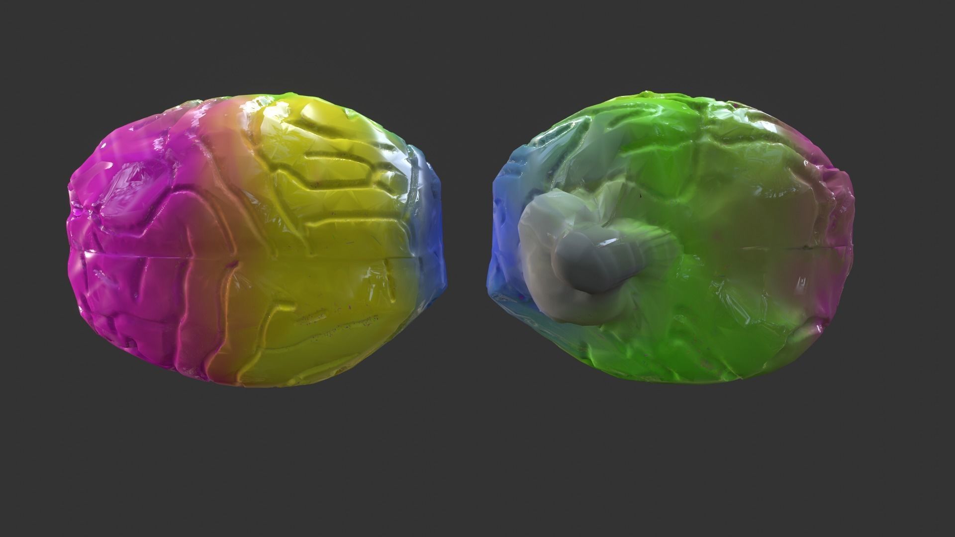 3D model low poly brain anatomy VR / AR / low-poly | CGTrader