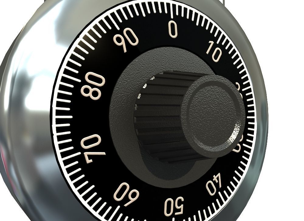 COMBINATION PADLOCK 3D model | CGTrader