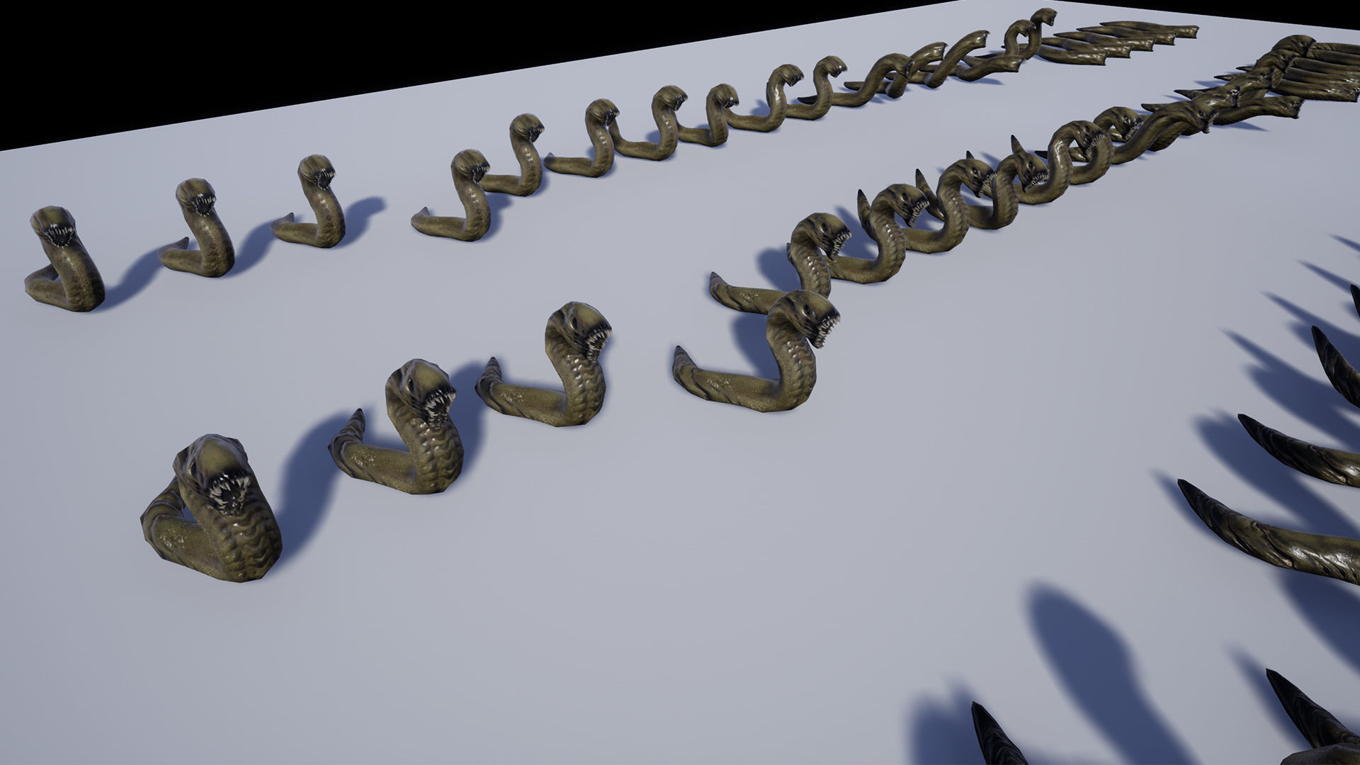 3D model Slimy Worms Collection VR / AR / low-poly rigged animated ...