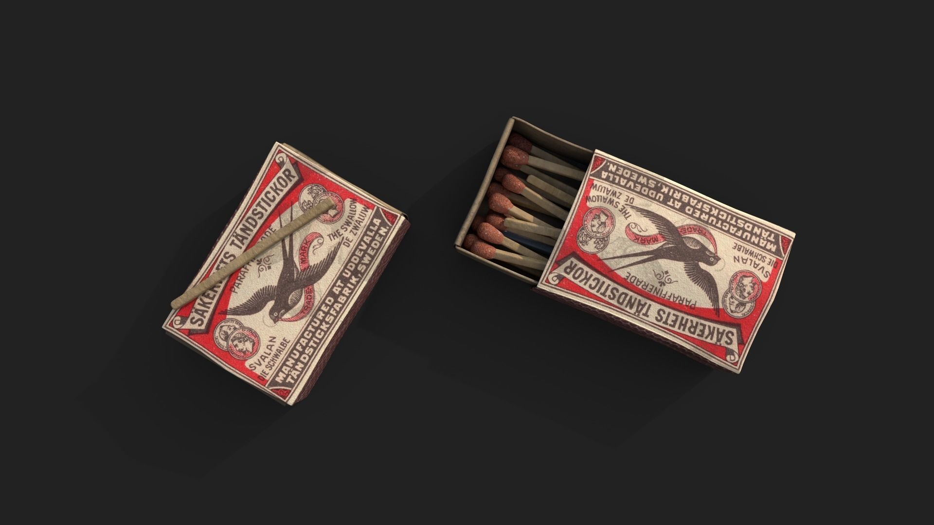 Matches - Matchbox 3D model | CGTrader