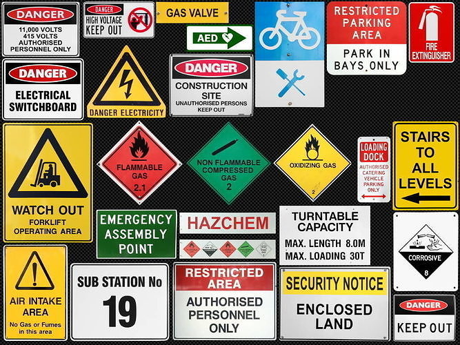 Texture Various Signage Decals VR / AR / low-poly | CGTrader