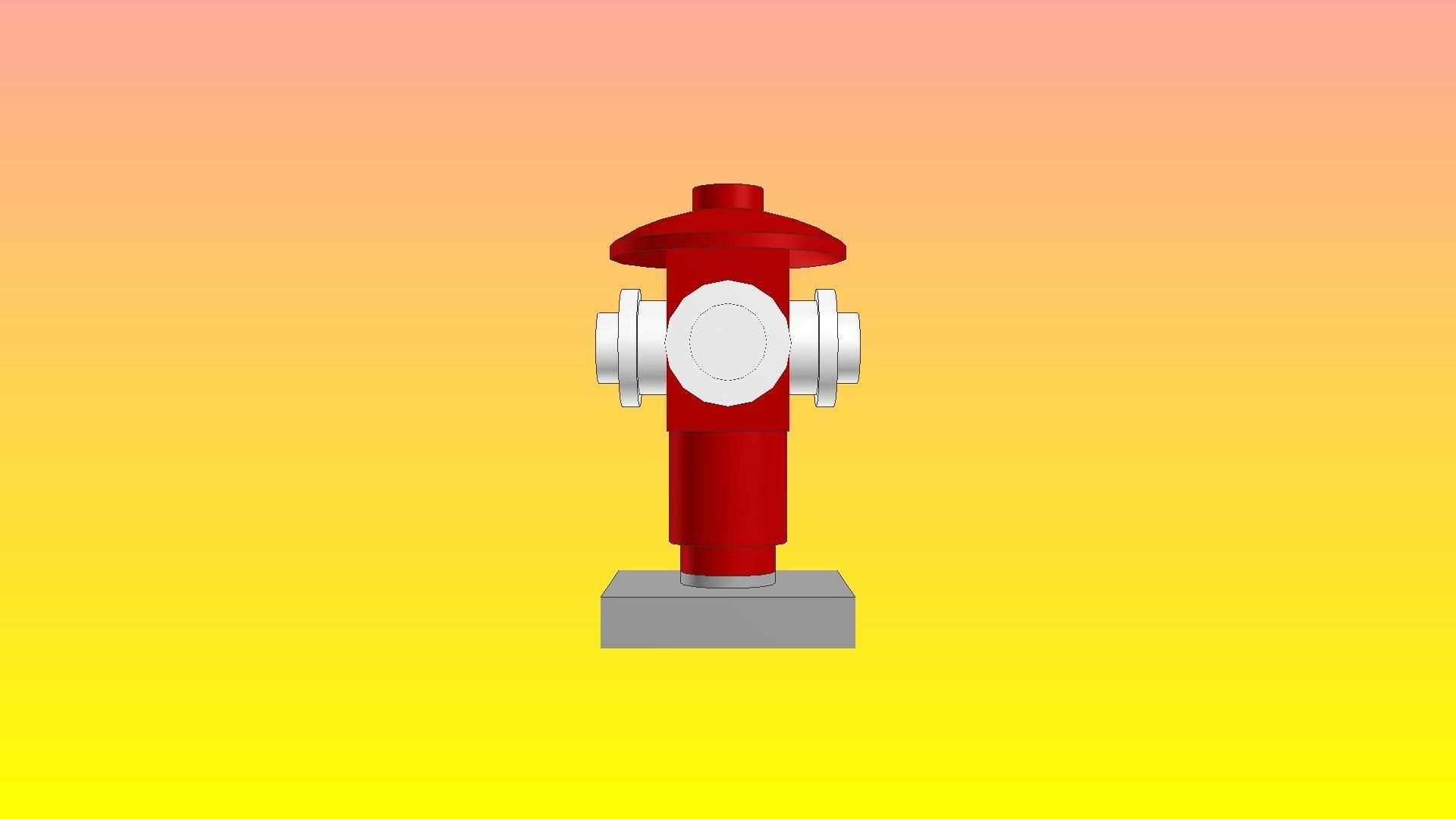 Lego Hydrant Model 901 free 3D model | CGTrader