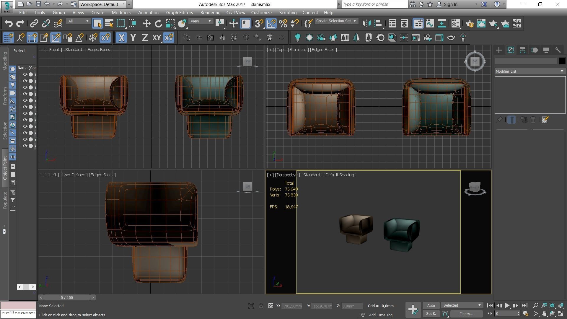 3D model Block Armchair VR / AR / low-poly | CGTrader