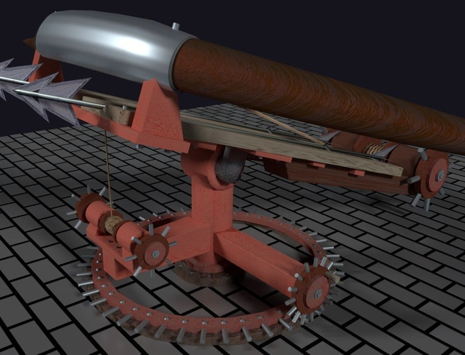3D model Medieval Ballista Turret VR / AR / low-poly | CGTrader