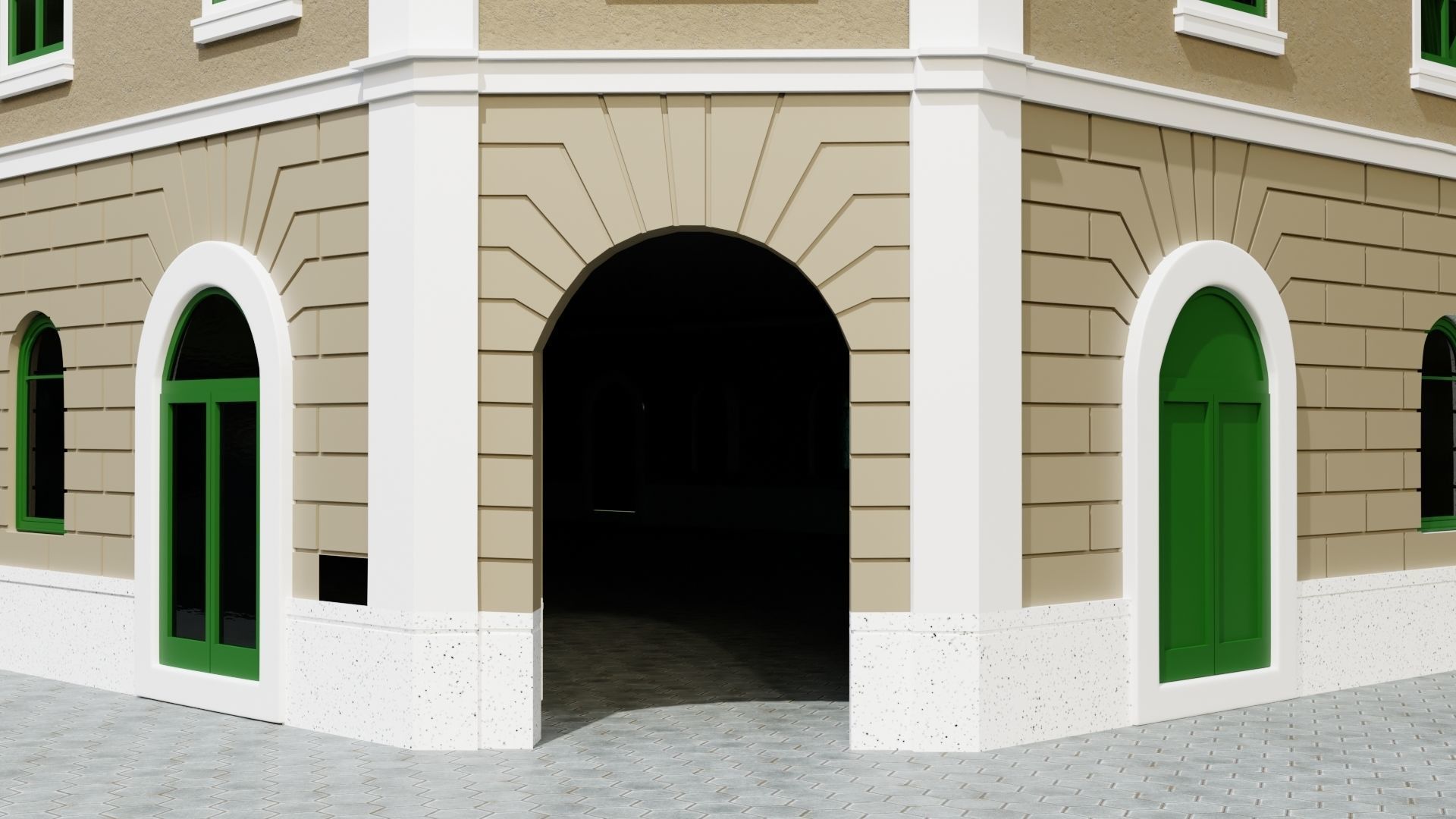 Colonial Building 3D model | CGTrader