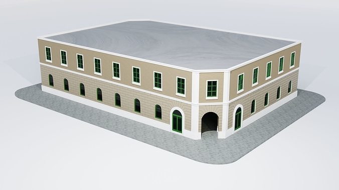 Colonial Building 3D model | CGTrader