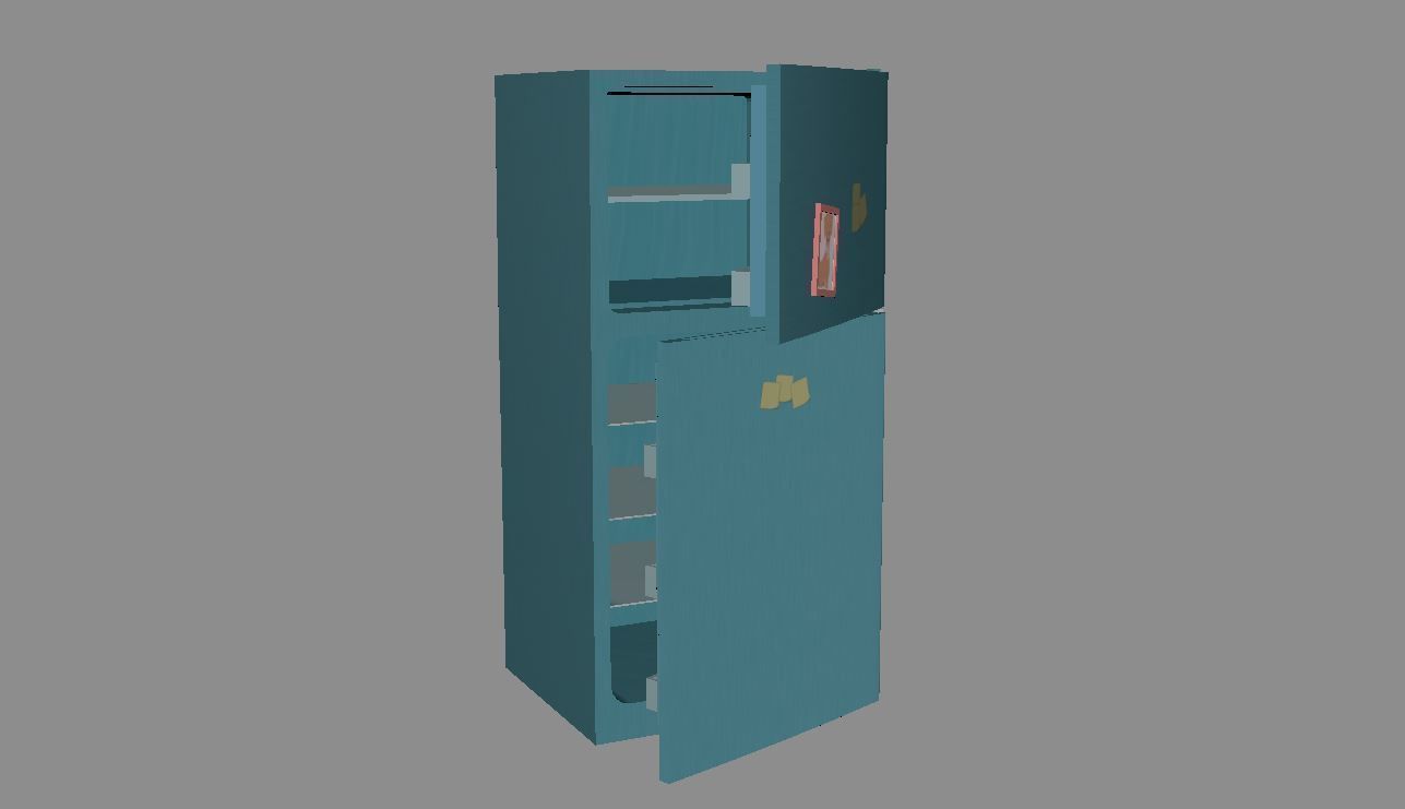 3D model Cartoon Fridge VR / AR / low-poly | CGTrader