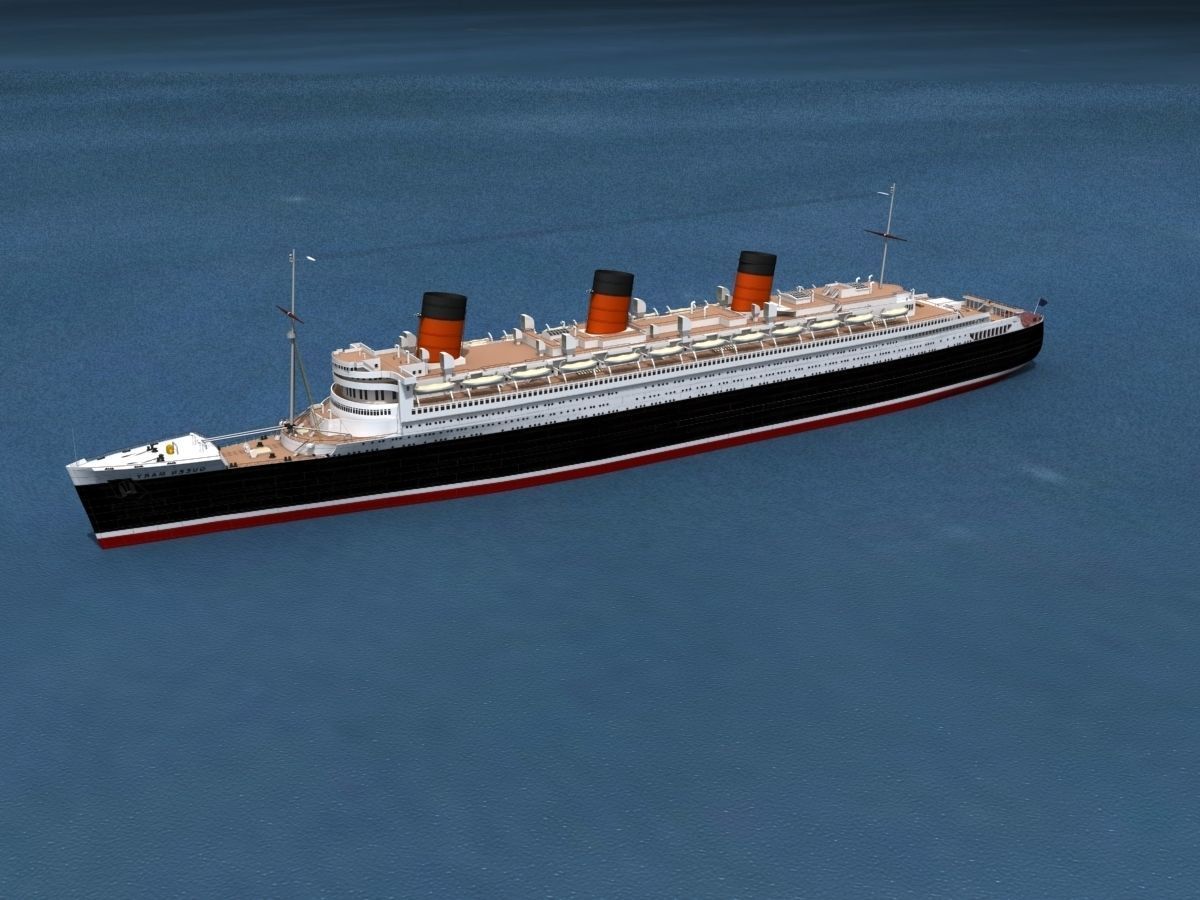 RMS Queen Mary 1 3D model rigged | CGTrader