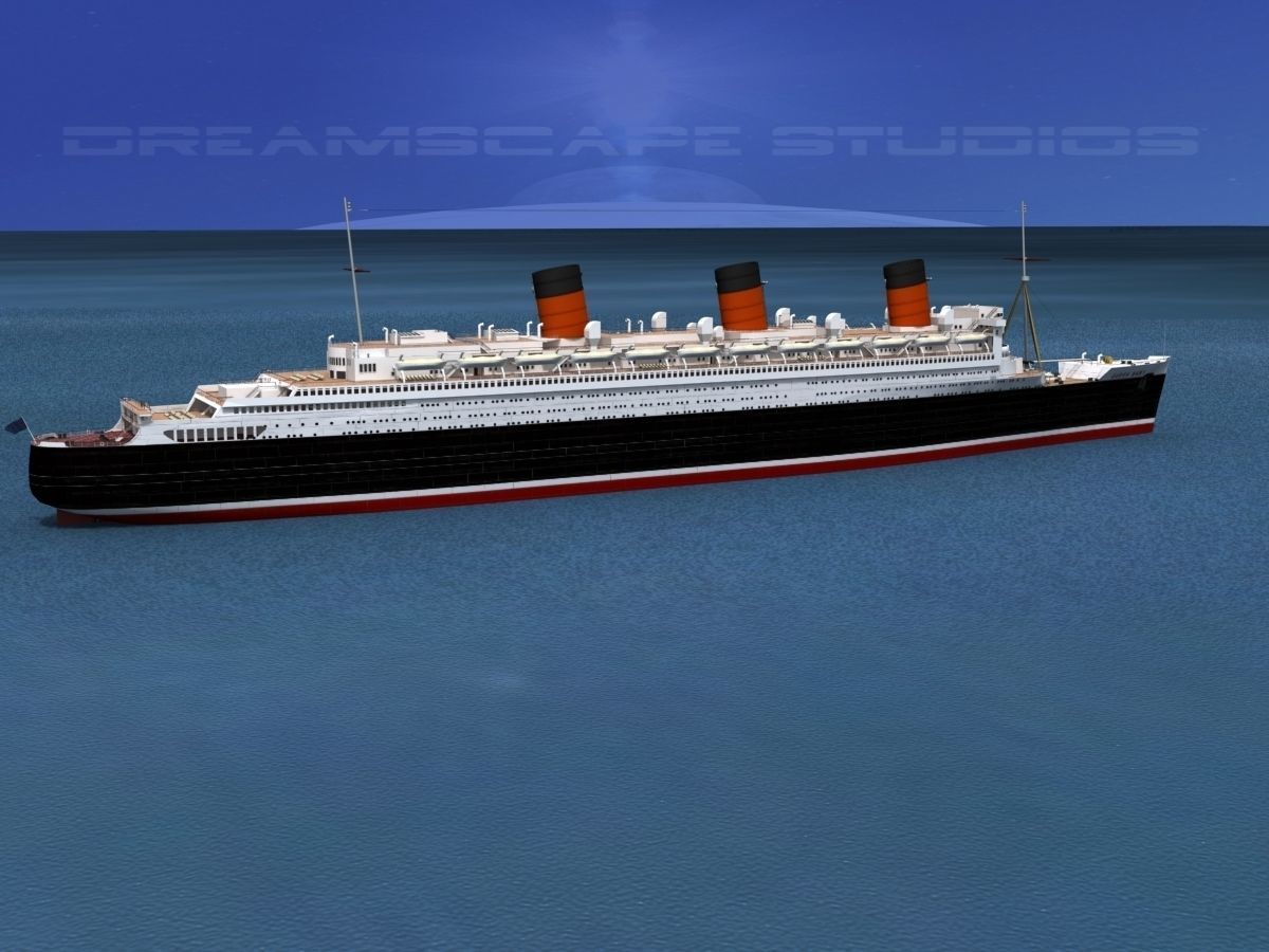 RMS Queen Mary 1 3D model rigged | CGTrader