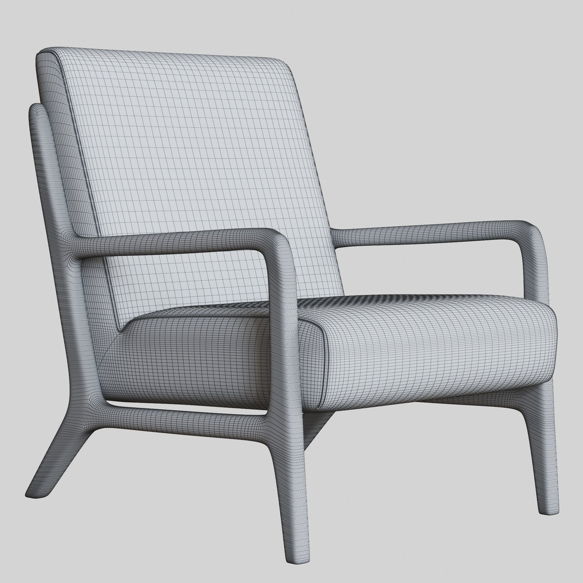 Zara Home Ash Wood and Linen Armchair 3D model | CGTrader