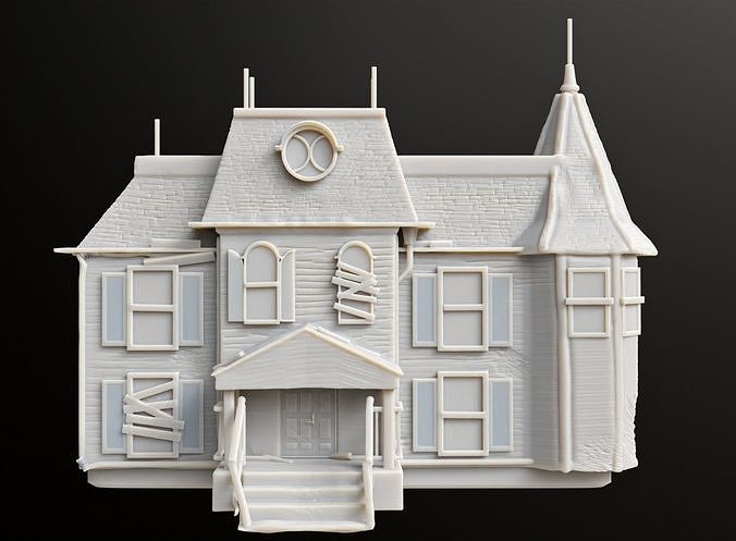 The Neibolt house haunted house 3D model 3D printable | CGTrader