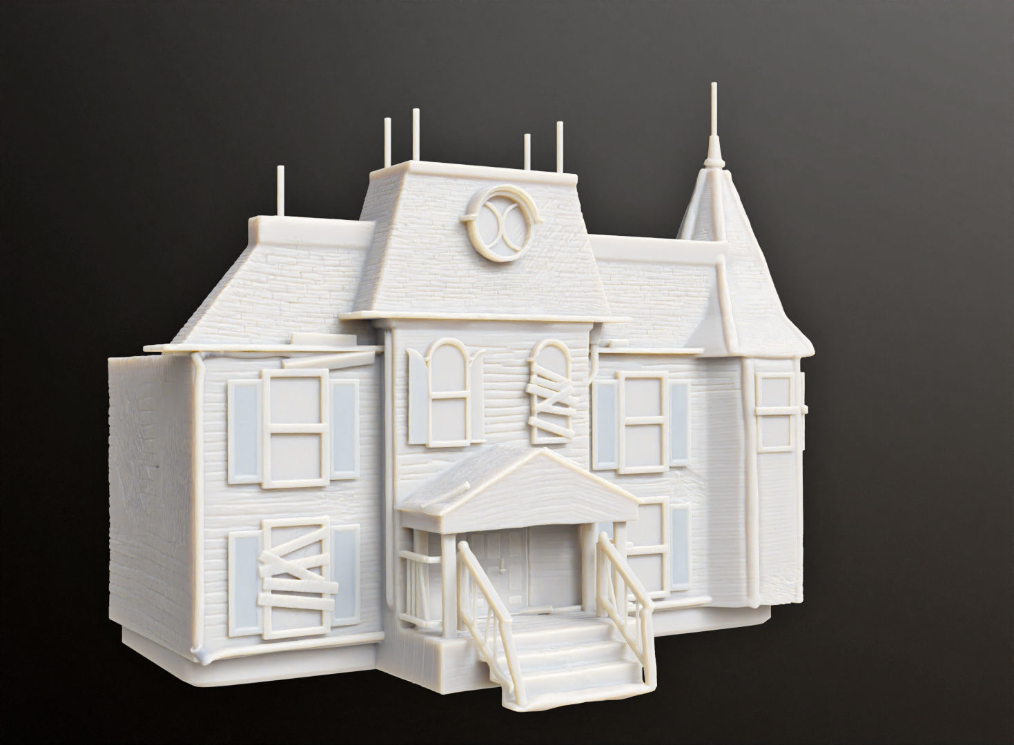 The Neibolt house haunted house 3D model 3D printable | CGTrader