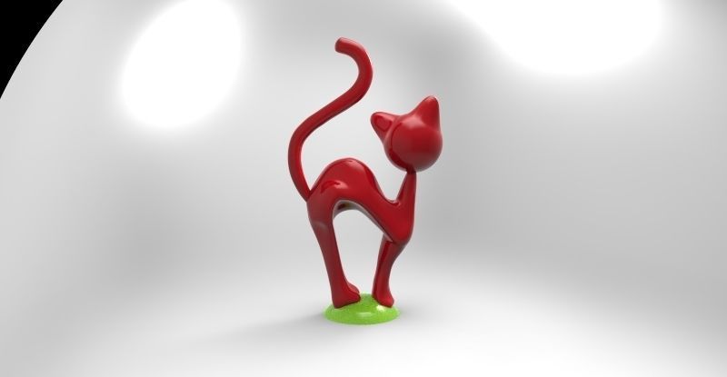 gato cat 3D model 3D printable | CGTrader