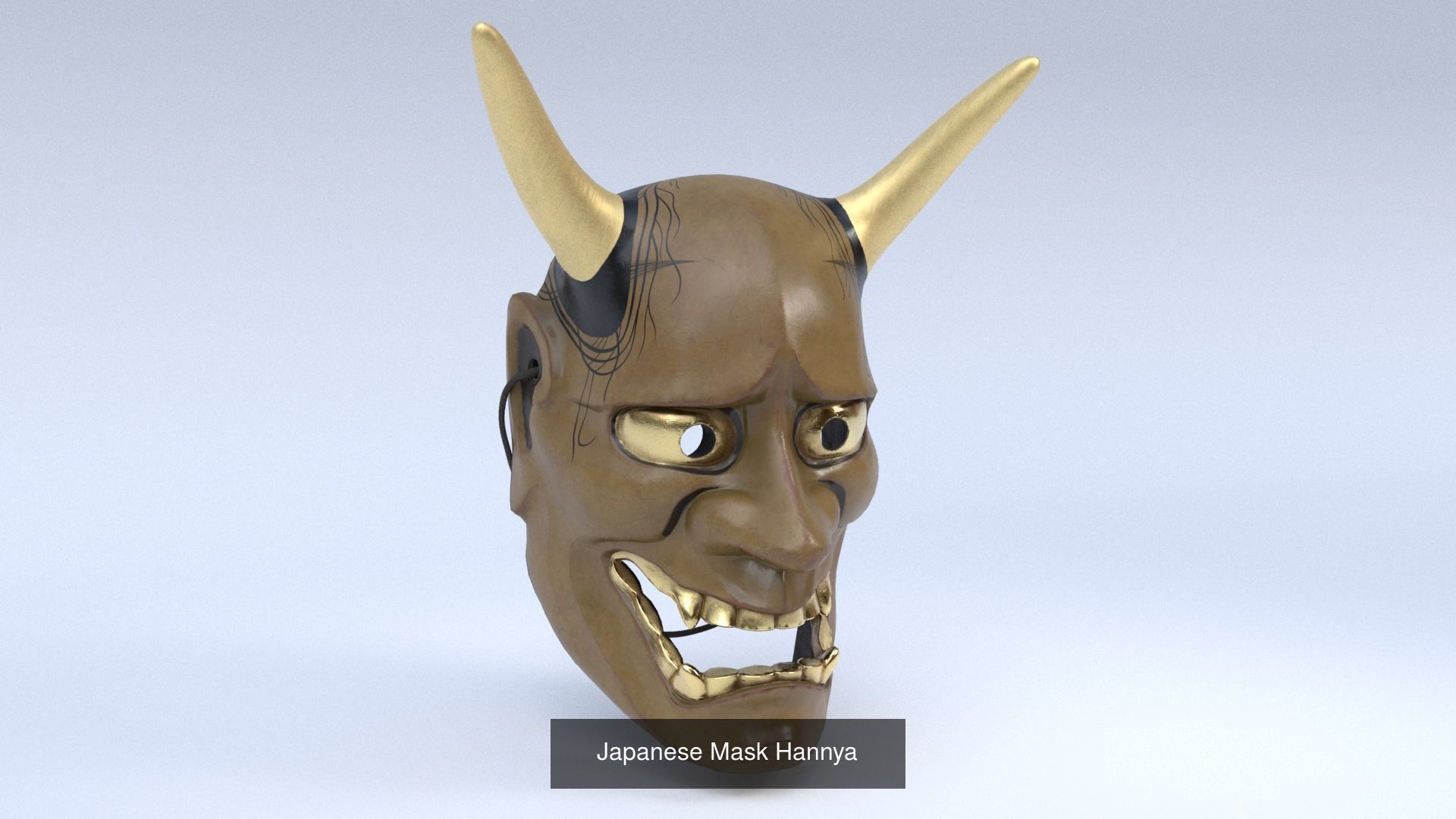 Japanese Noh mask collection VR / AR / low-poly | CGTrader