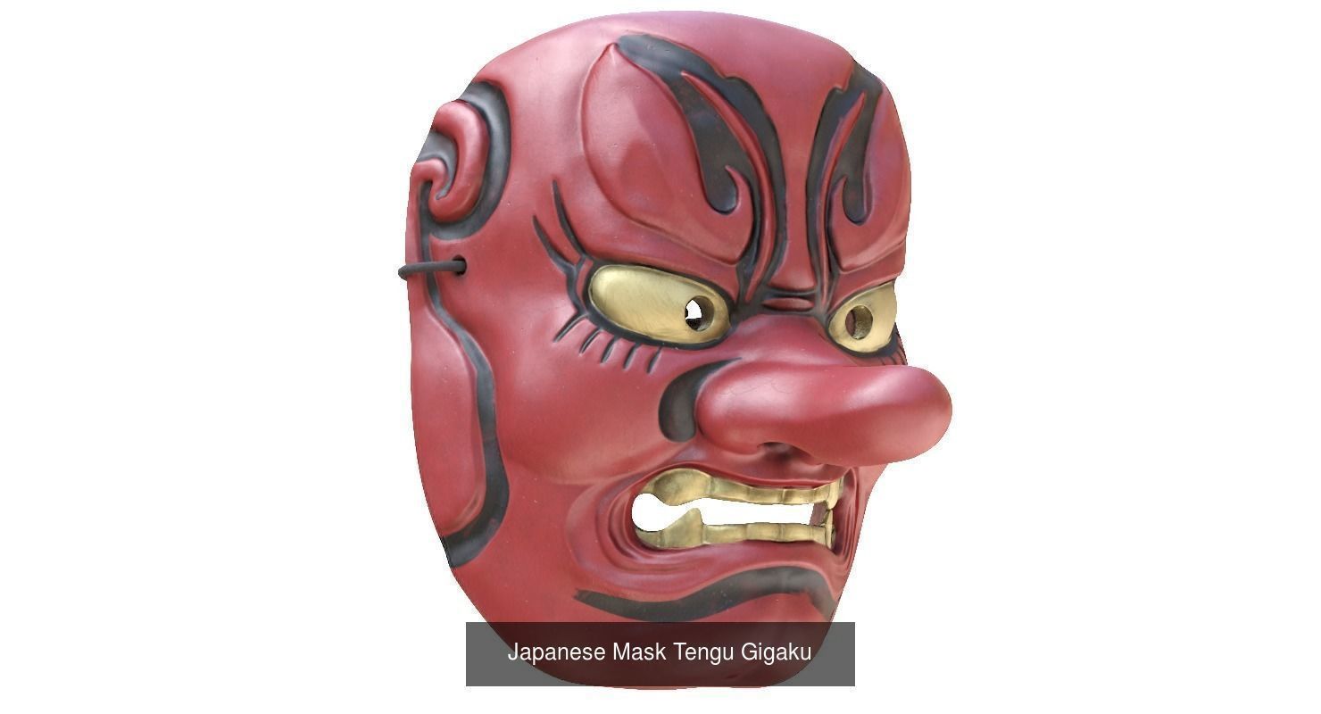 Japanese Noh mask collection | CGTrader