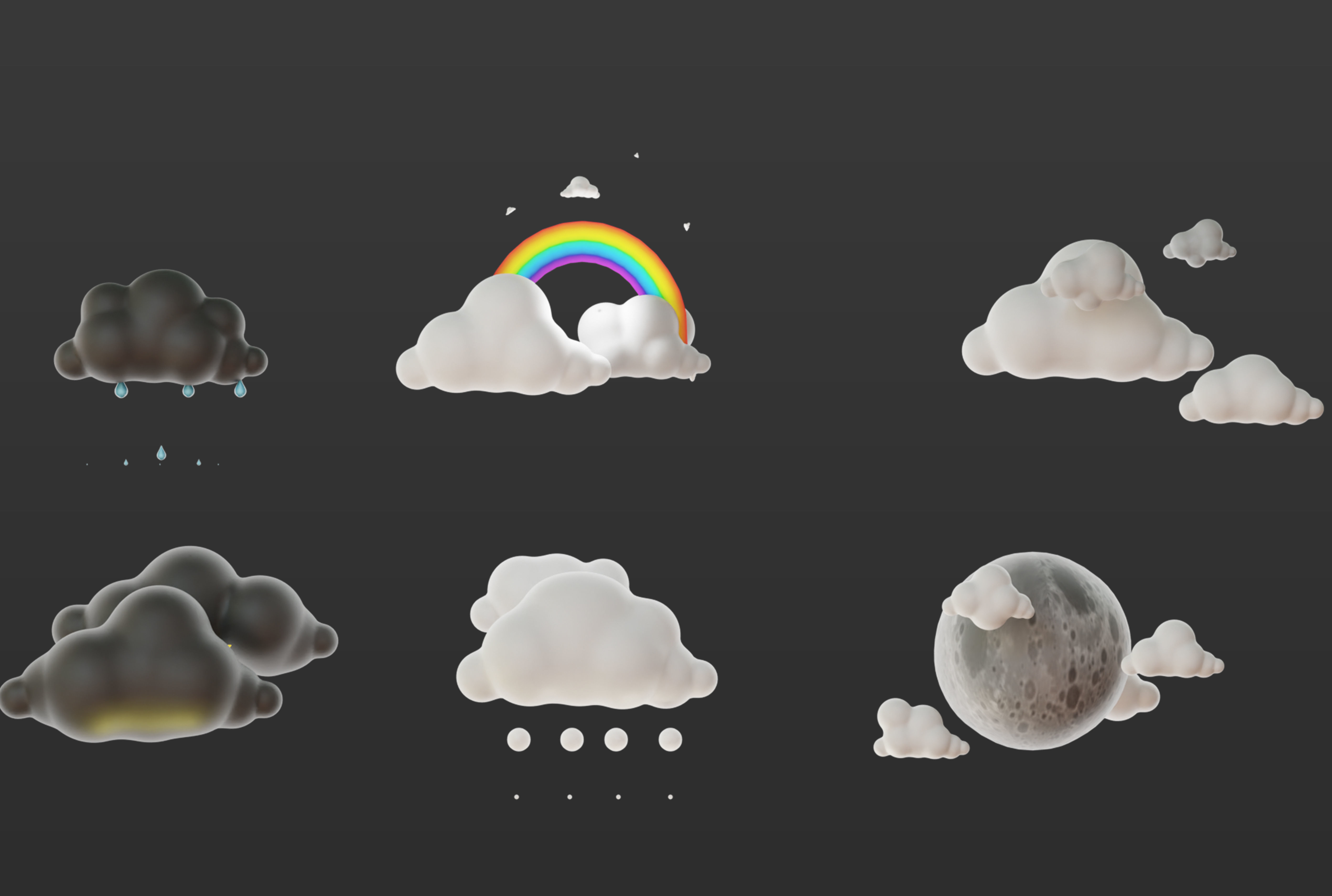 3D model 20 Animated Weather Conditions VR / AR / low-poly | CGTrader