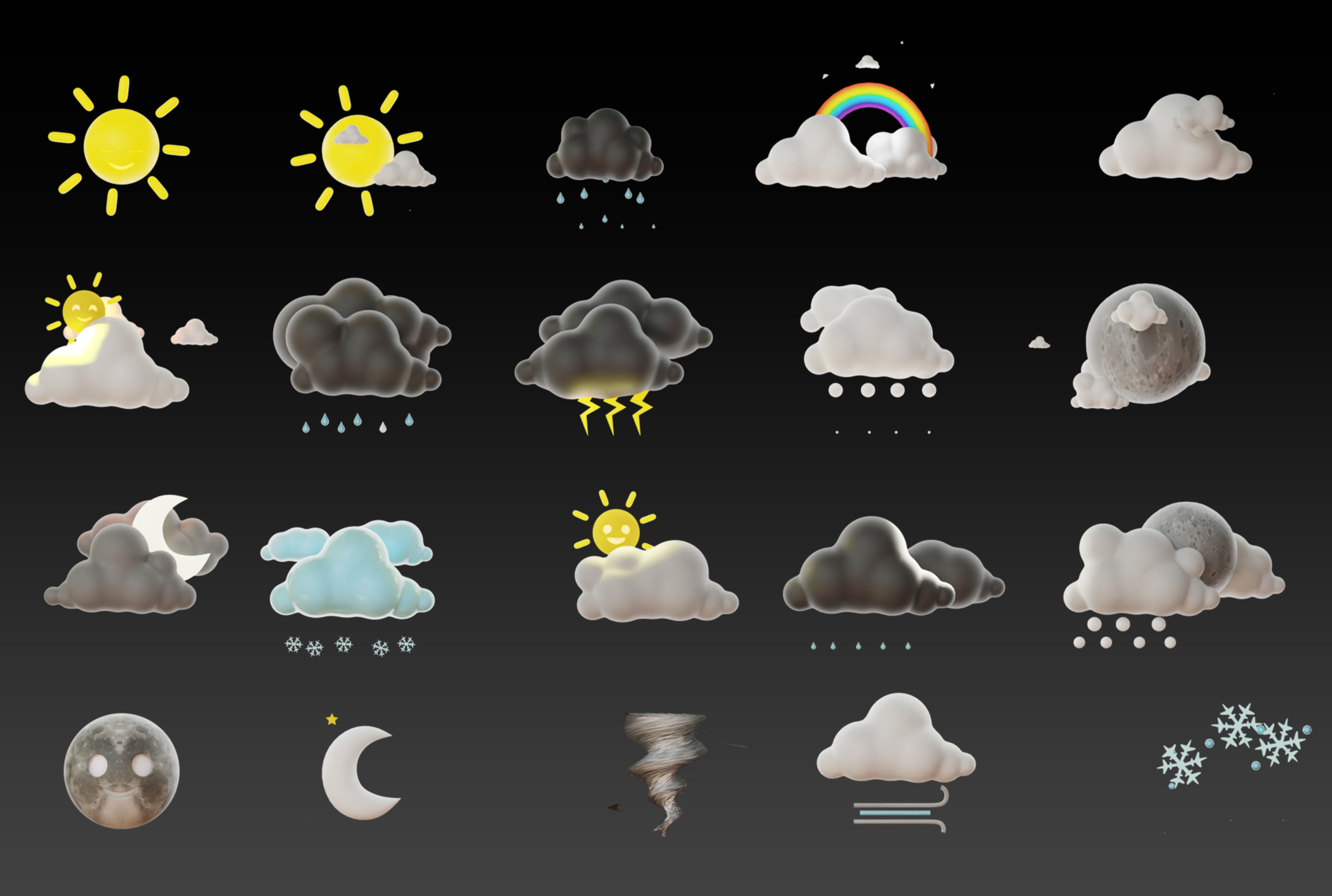 3D model 20 Animated Weather Conditions VR / AR / low-poly | CGTrader