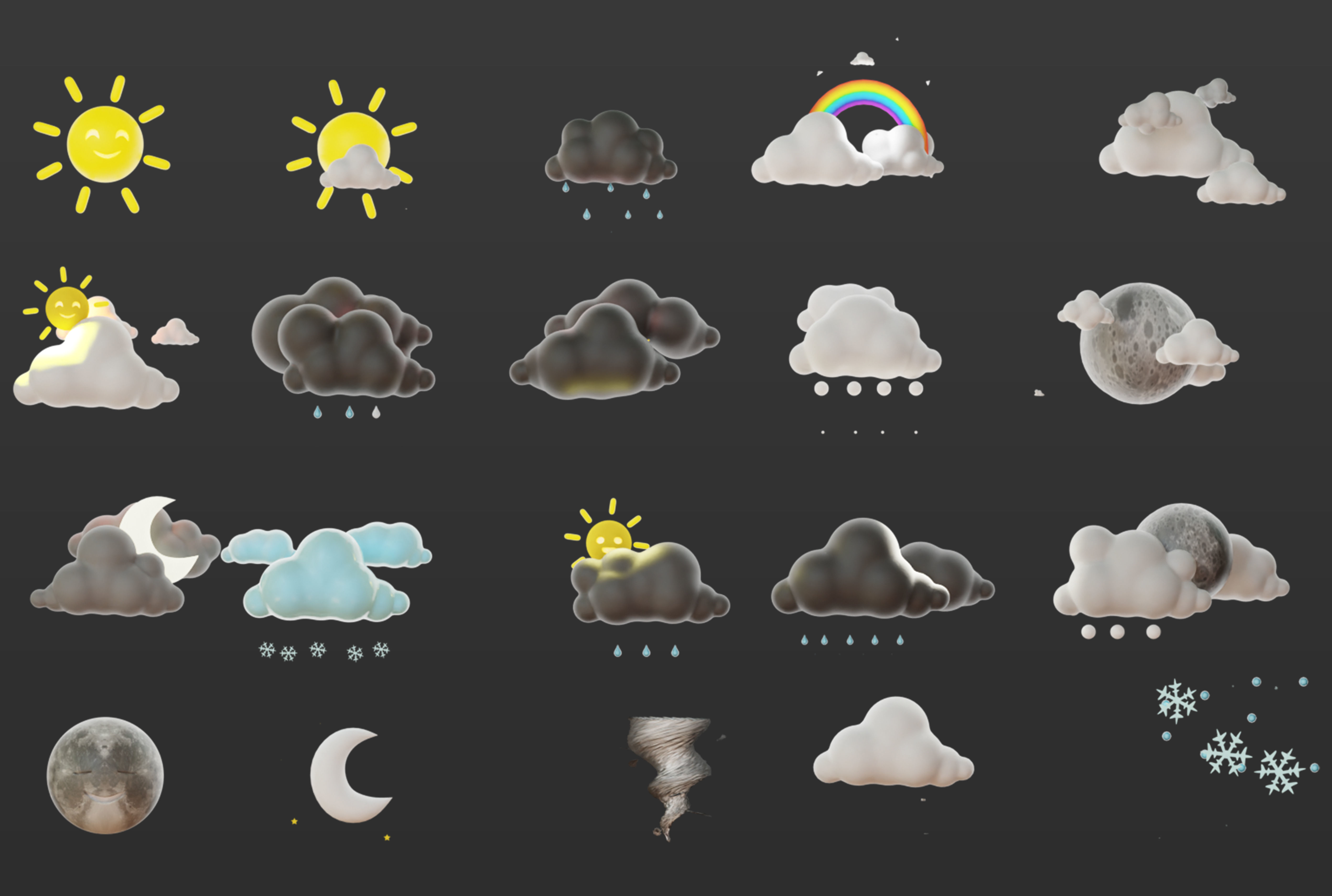 3D model 20 Animated Weather Conditions VR / AR / low-poly | CGTrader
