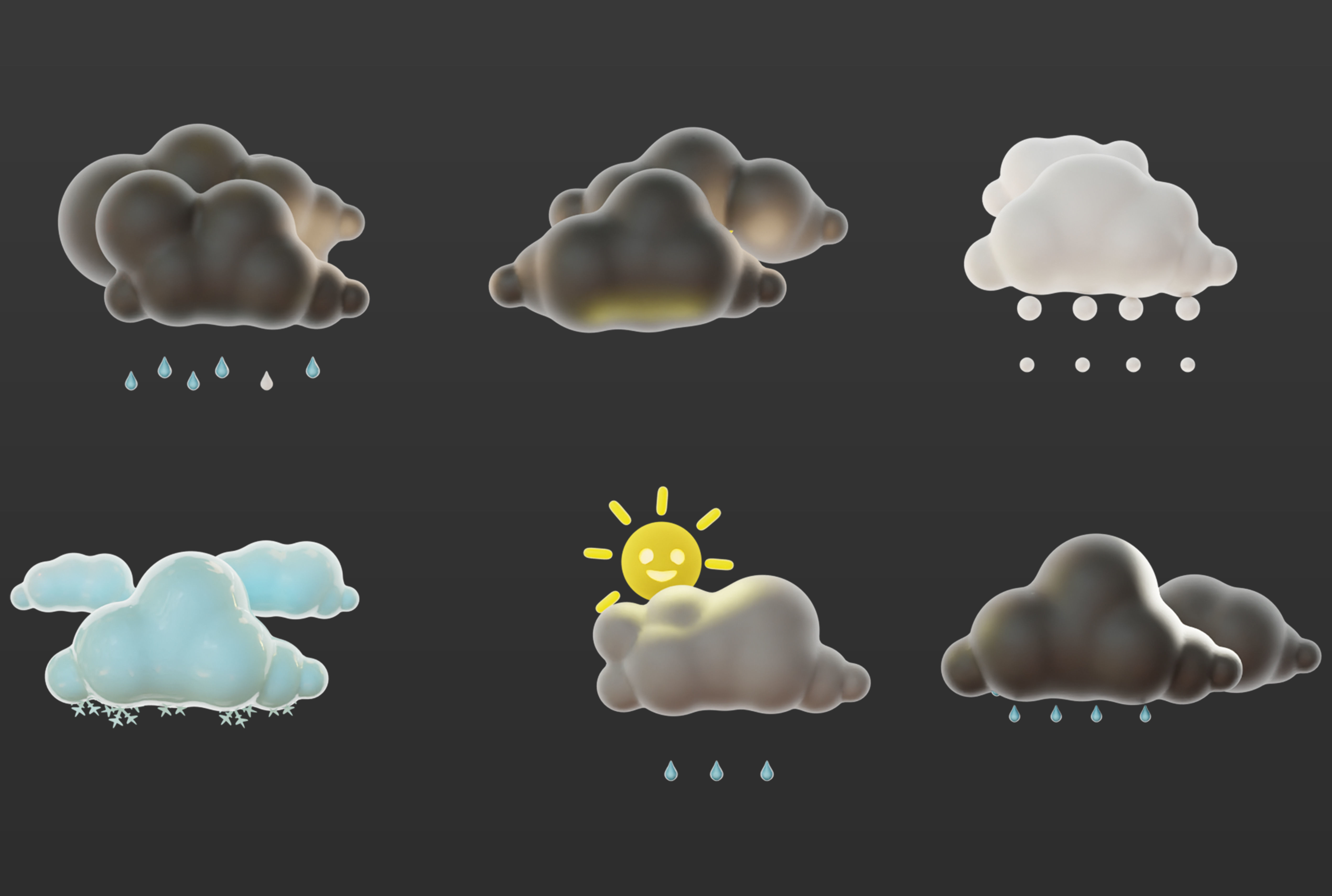 3D model 20 Animated Weather Conditions VR / AR / low-poly | CGTrader