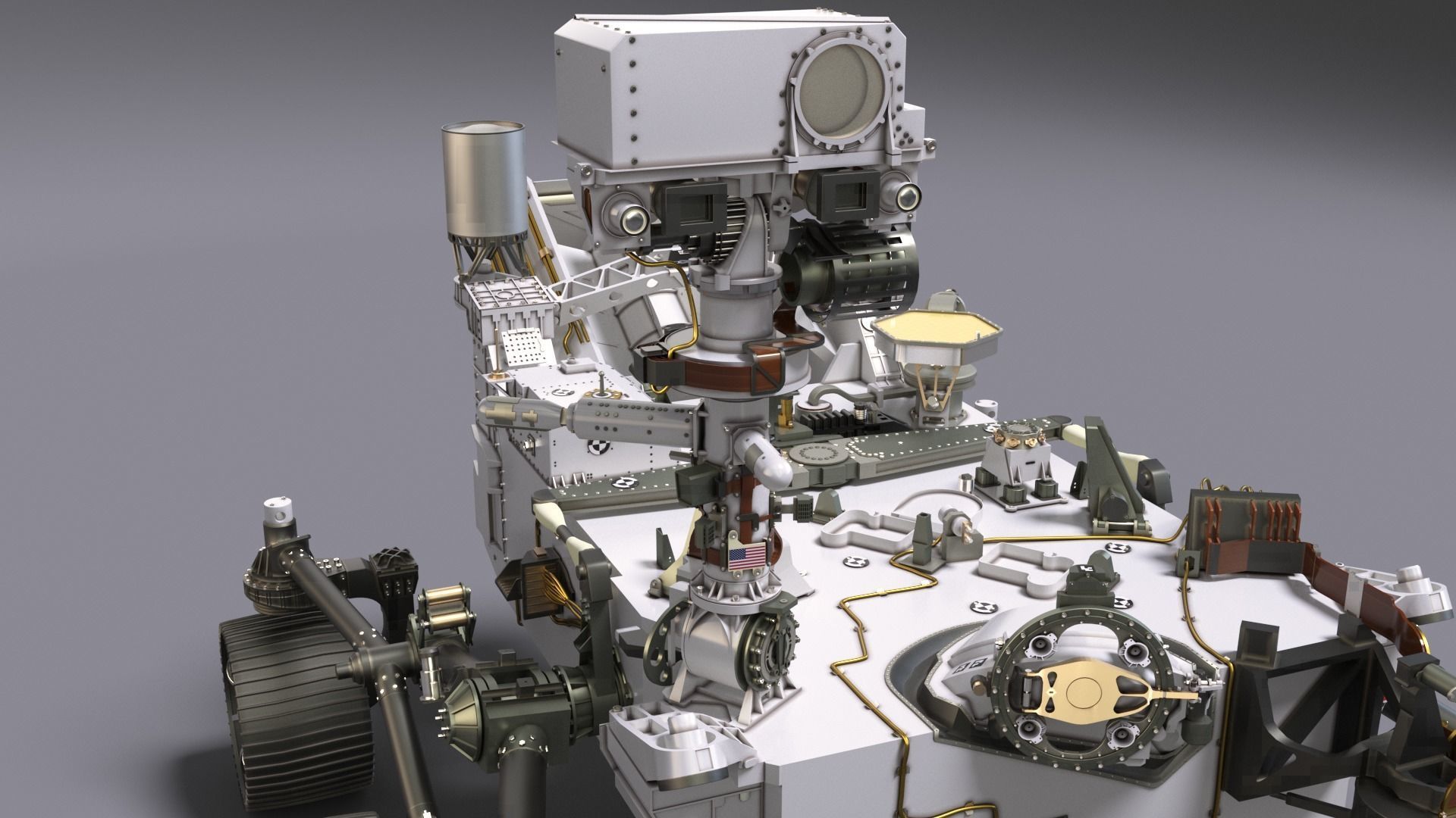 Perseverance Mars Rover 3D model rigged | CGTrader