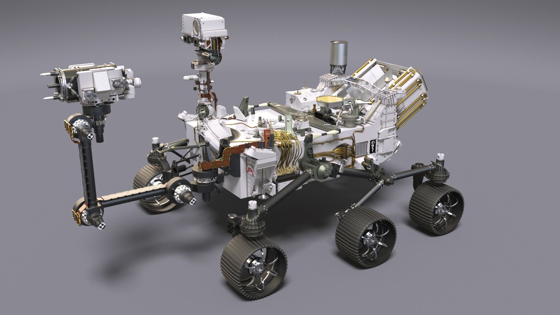 Perseverance Mars Rover 3D model rigged | CGTrader