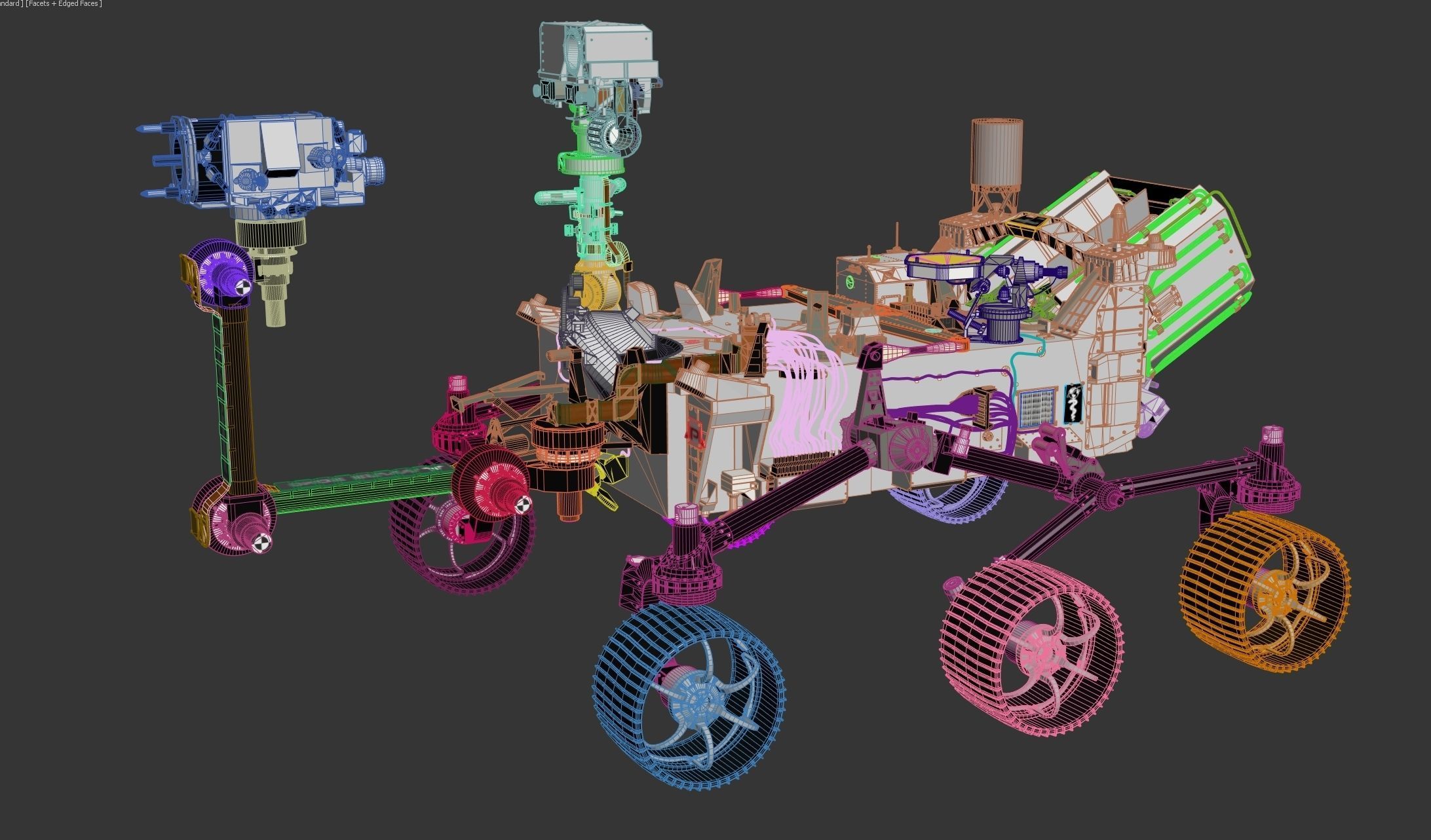Perseverance Mars Rover 3D model rigged | CGTrader