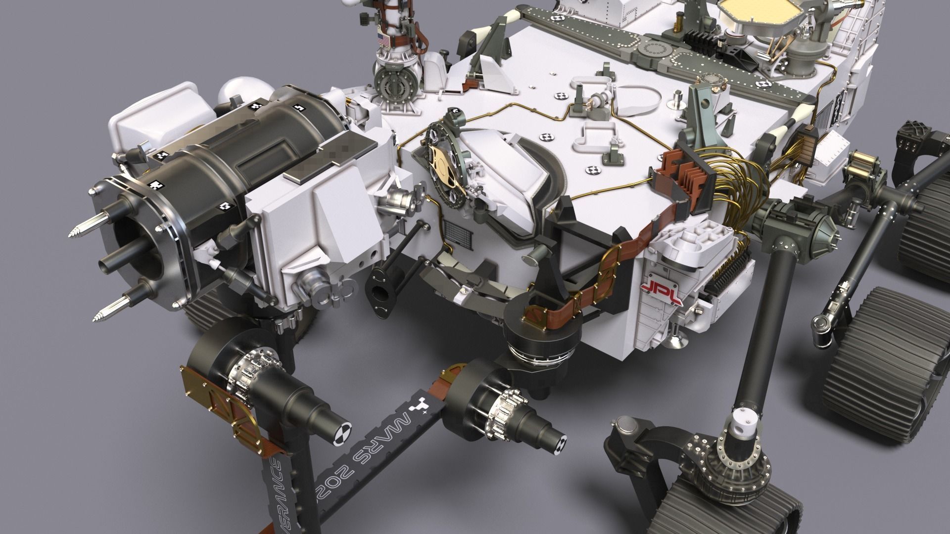 Perseverance Mars Rover 3D model rigged | CGTrader