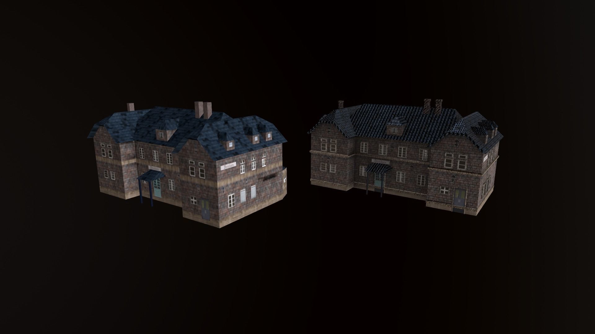 3D model Low-poly Train station Densborn VR / AR / low-poly | CGTrader