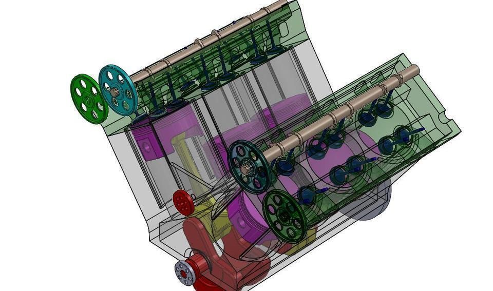 v6 engine free 3D model | CGTrader