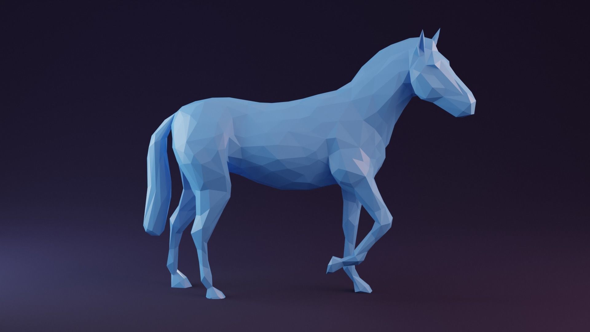 3D model Low poly horse polygonal VR / AR / low-poly | CGTrader