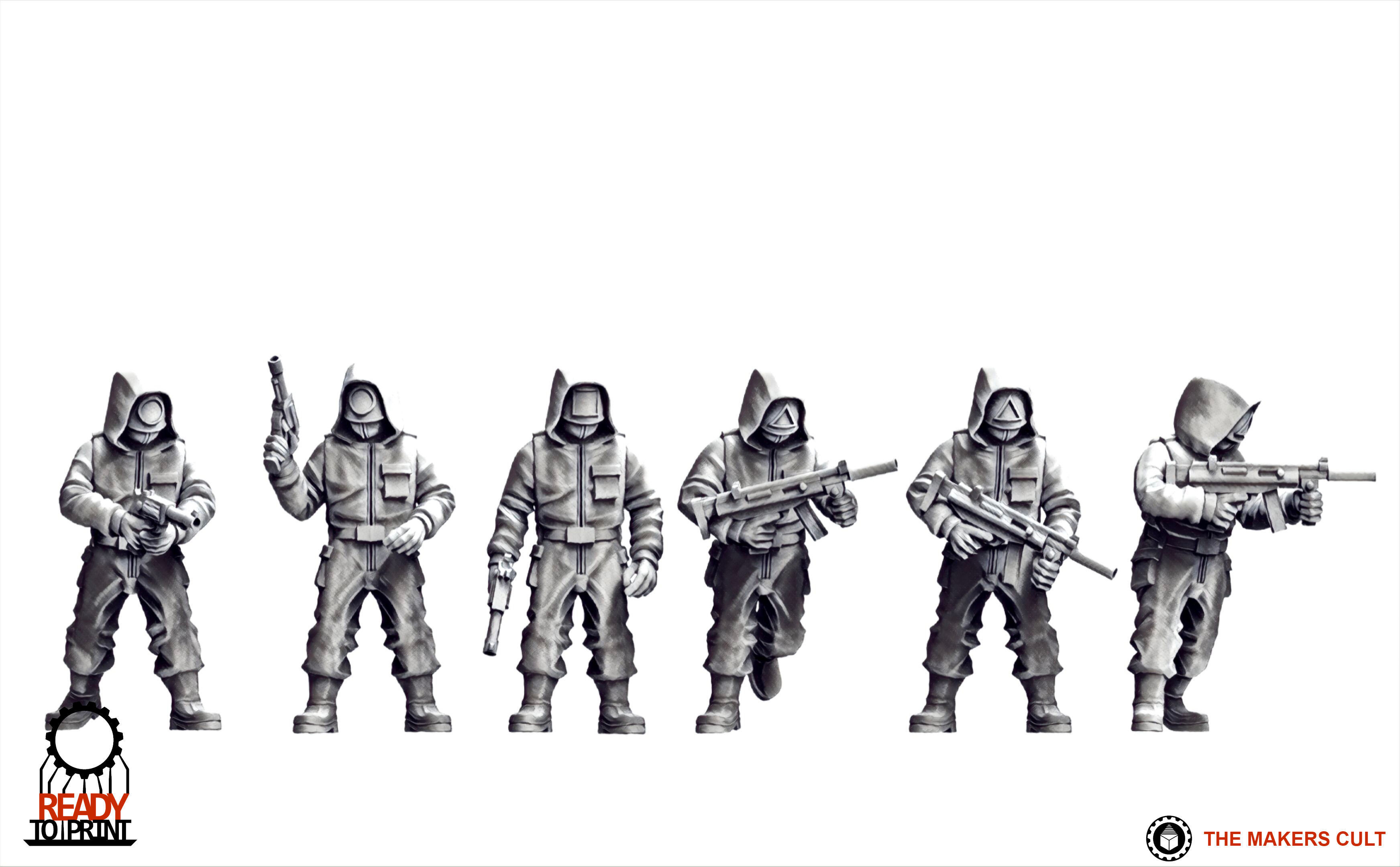 Squid Game - Guards 3D model 3D printable | CGTrader