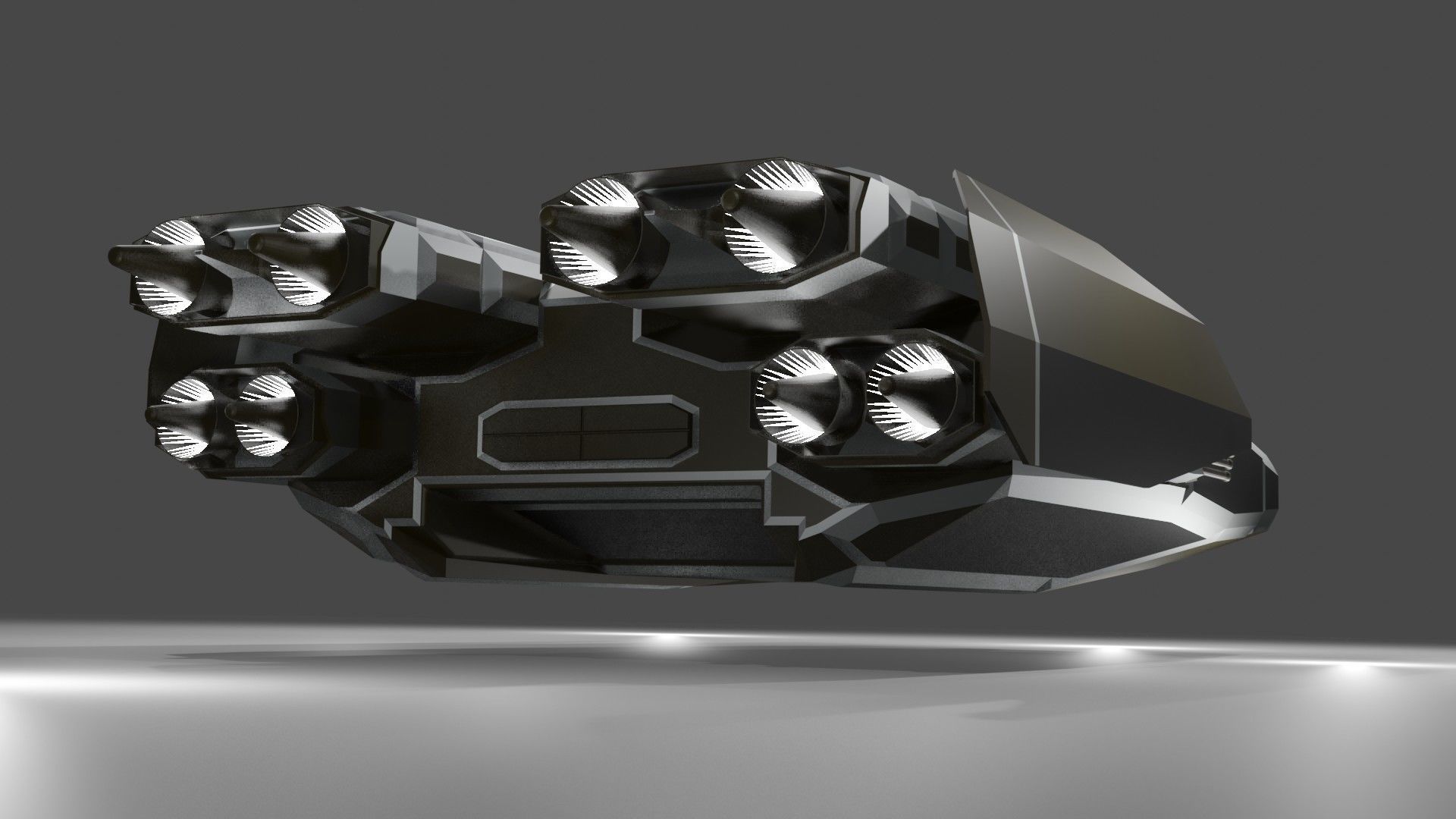 3D model Starship futuristic spaceship VR / AR / low-poly | CGTrader