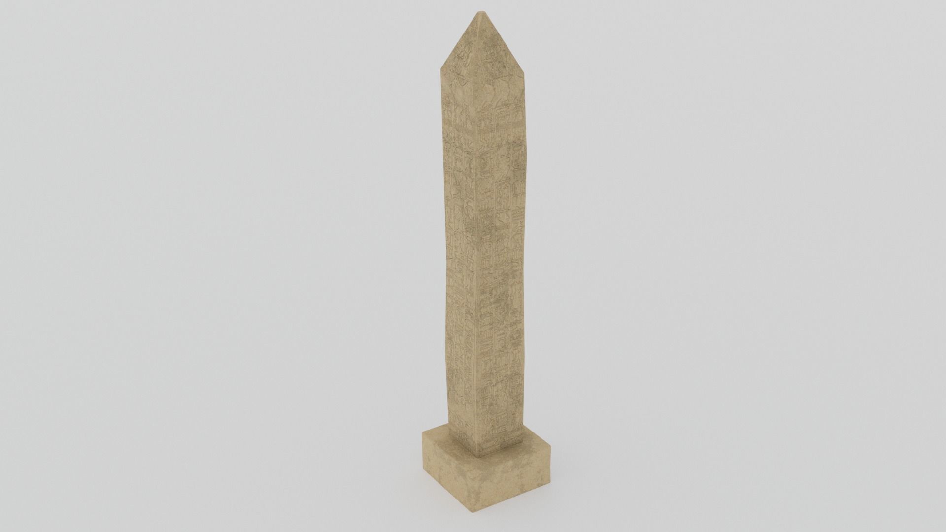 Obelisk wooden stick 3D model | CGTrader