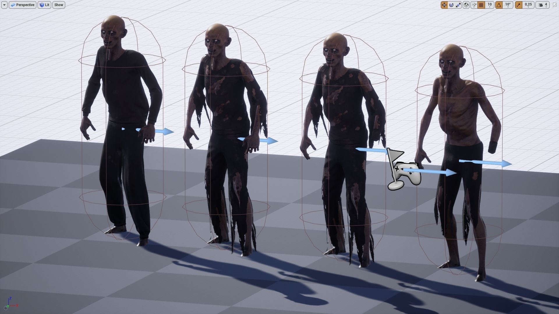 3D model Zombie Remaster modular VR / AR / low-poly rigged | CGTrader